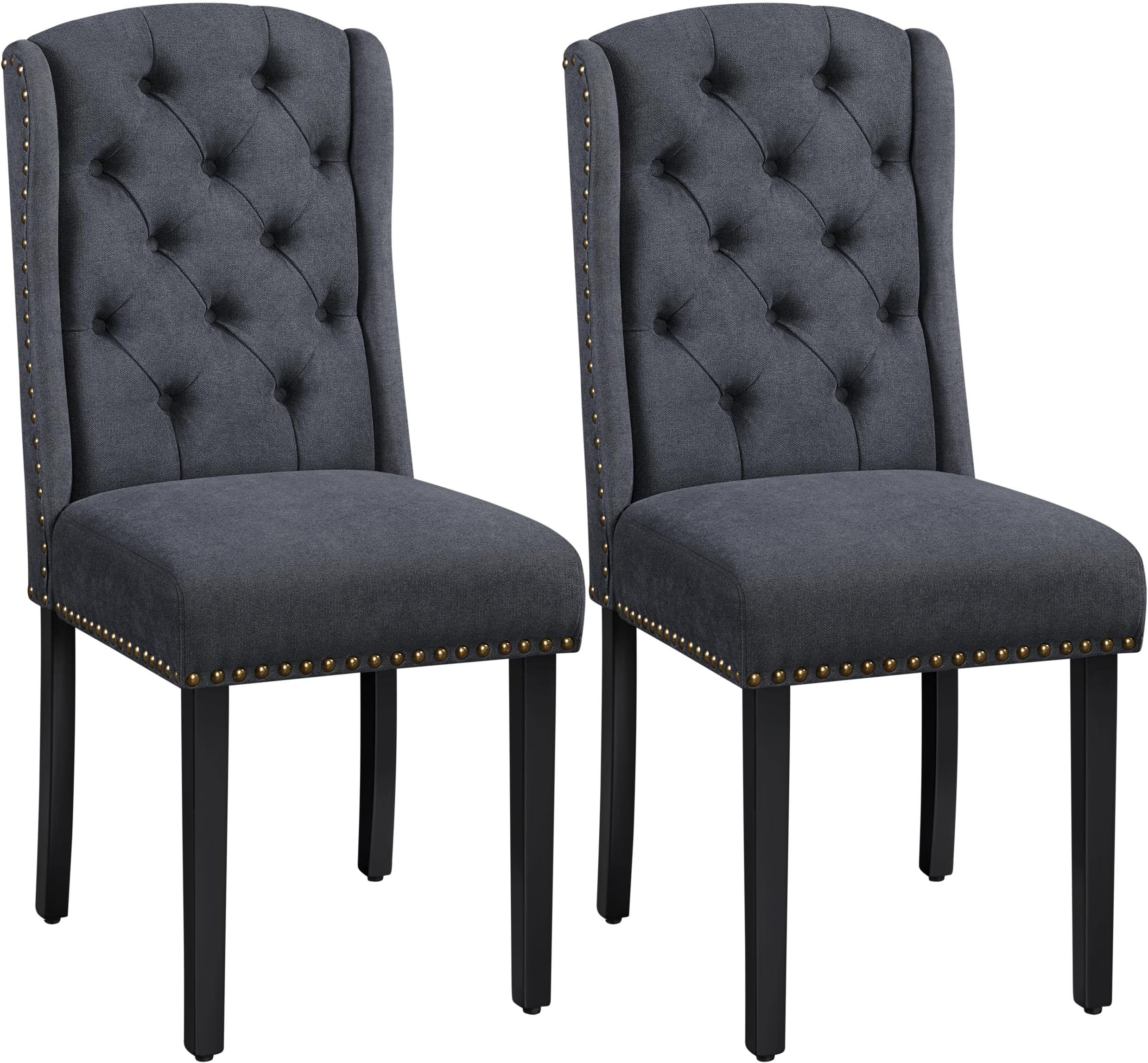 Amazon.com - Yaheetech Dining Chairs Upholstered Fabric Chairs Tufted ...