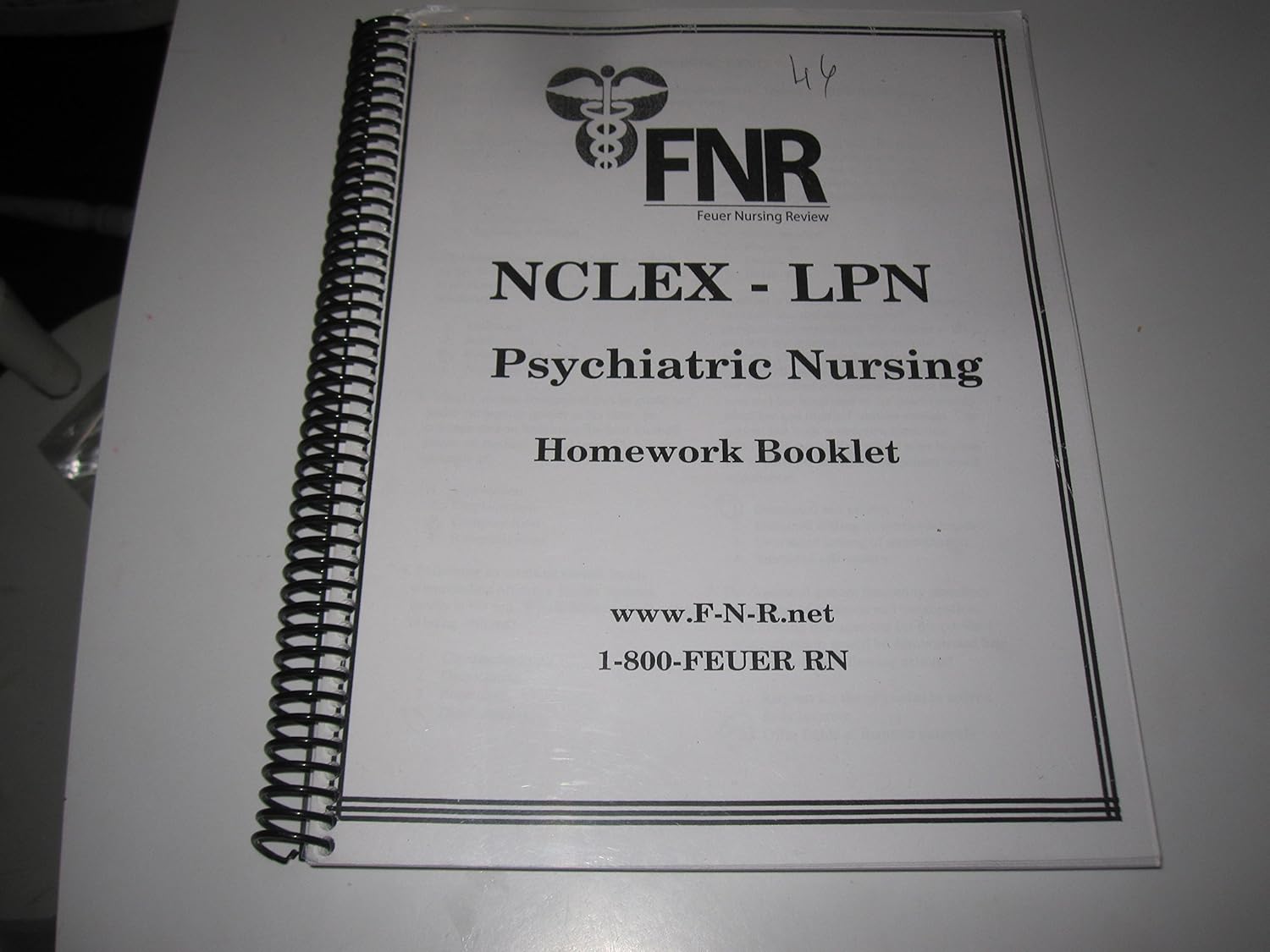 NCLEX-LPN Psychiatric Nursing Homework Booklet: FNR: Amazon.com: Books