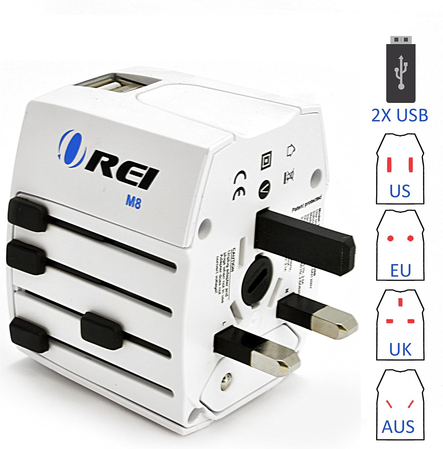 Amazon.com: Travel Adapter, OREI Worldwide All in One Universal Power ...