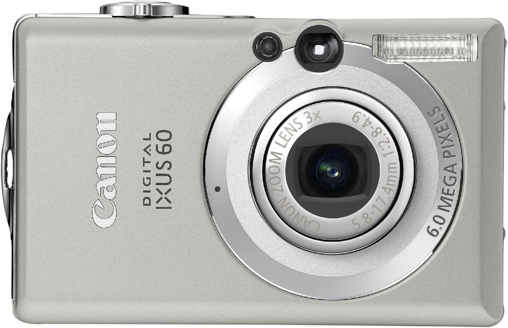 Canon IXUS 60 Digital Camera - Silver (6.0MP, 3x Optical Zoom) 2.5" LCD ...