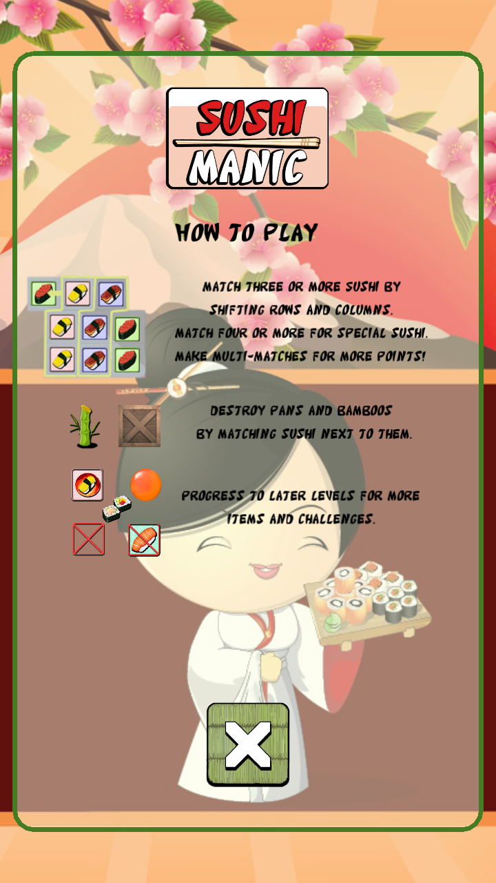 Sushi Manic - Free Japanese Food Match 3 Game - App on Amazon Appstore
