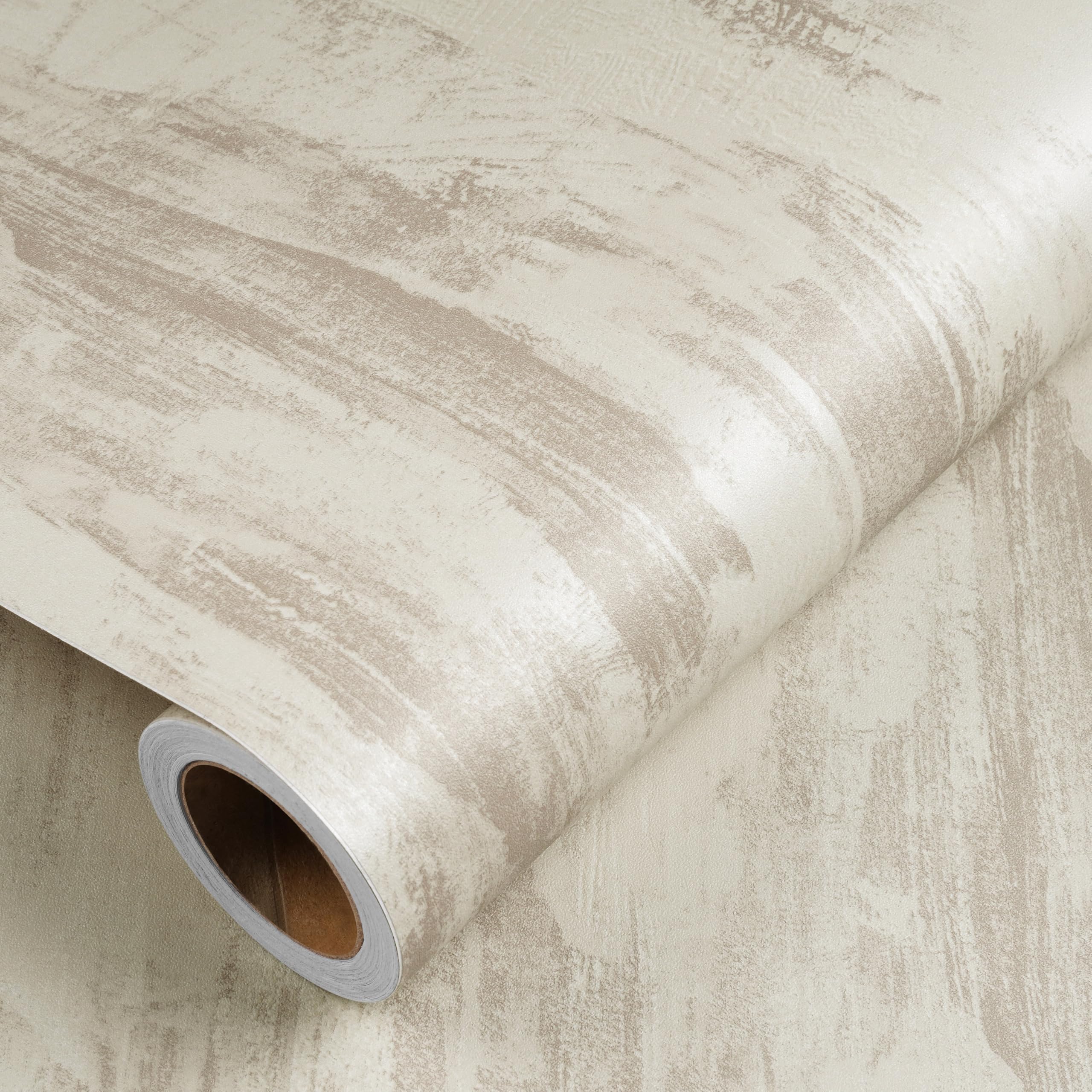 Wallink Beige Concrete Wallpaper Peel and Stick Renter Friendly Concrete Wallpaper Self Adhesive ...