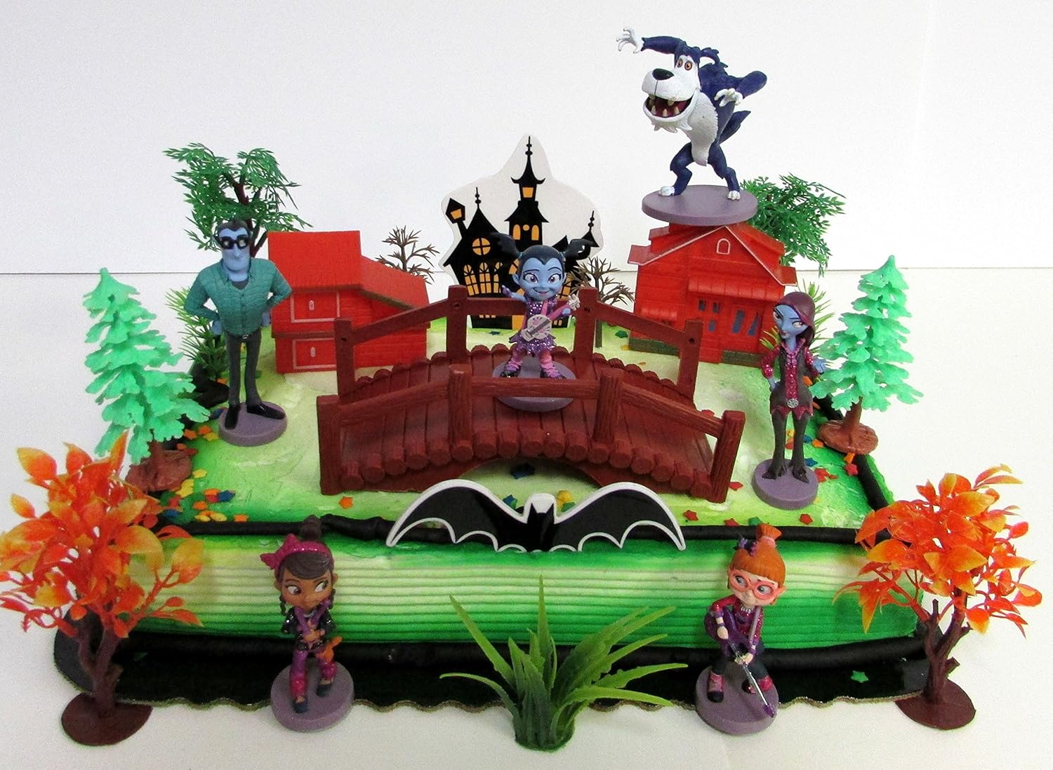 Amazon.com: Vampirina Birthday Cake Topper Set Featuring Vee and ...