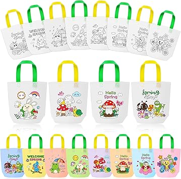 Amazon.com: Hello Spring Coloring Goodie Bags for Kids - 24Pcs Welcome ...