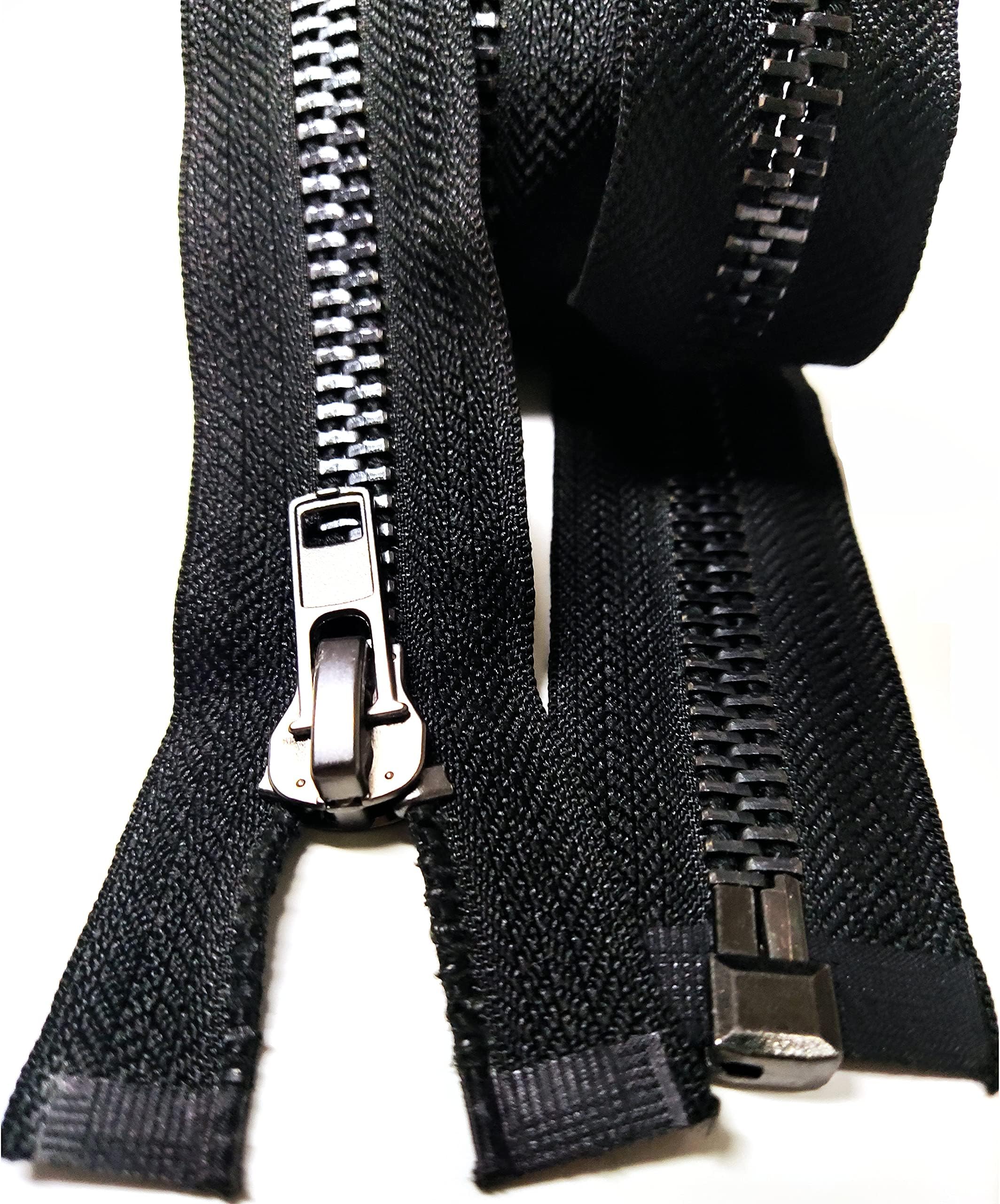 Leekayer #10 25 Inch Metal Zipper - Black Nickel, 63.5cm Heavy Duty ...