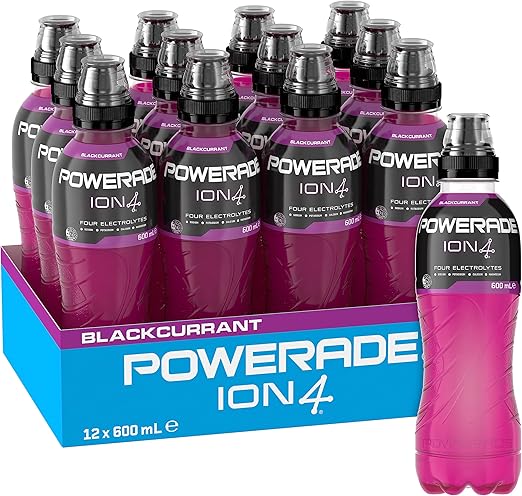 Powerade ION4 Blackcurrant Sports Drink Multipack Sipper Cap Bottles 12 ...