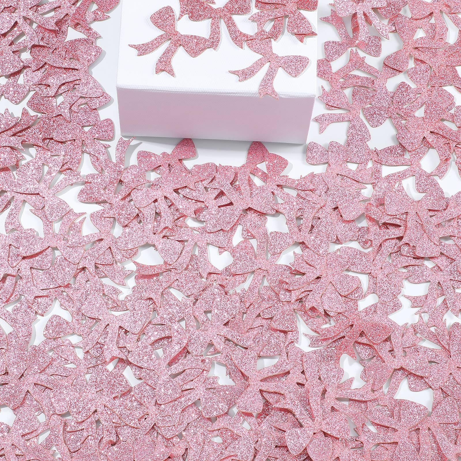 Amazon.com: Dunzoom 300 Pcs Pink Bow Bachelor Party Confetti She's ...