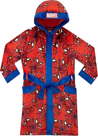 Amazon.com: Marvel Spiderman Bathrobe | Spidey Robe For Boys | Spider ...