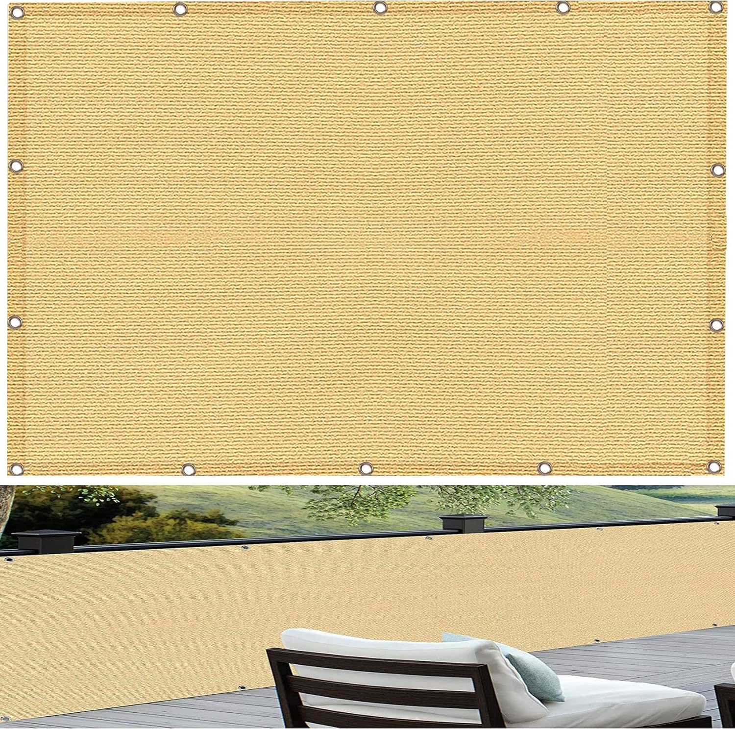 Amazon.com : YANHONG Balcony Privacy Screen Cover 145x550cm(57x217inch ...