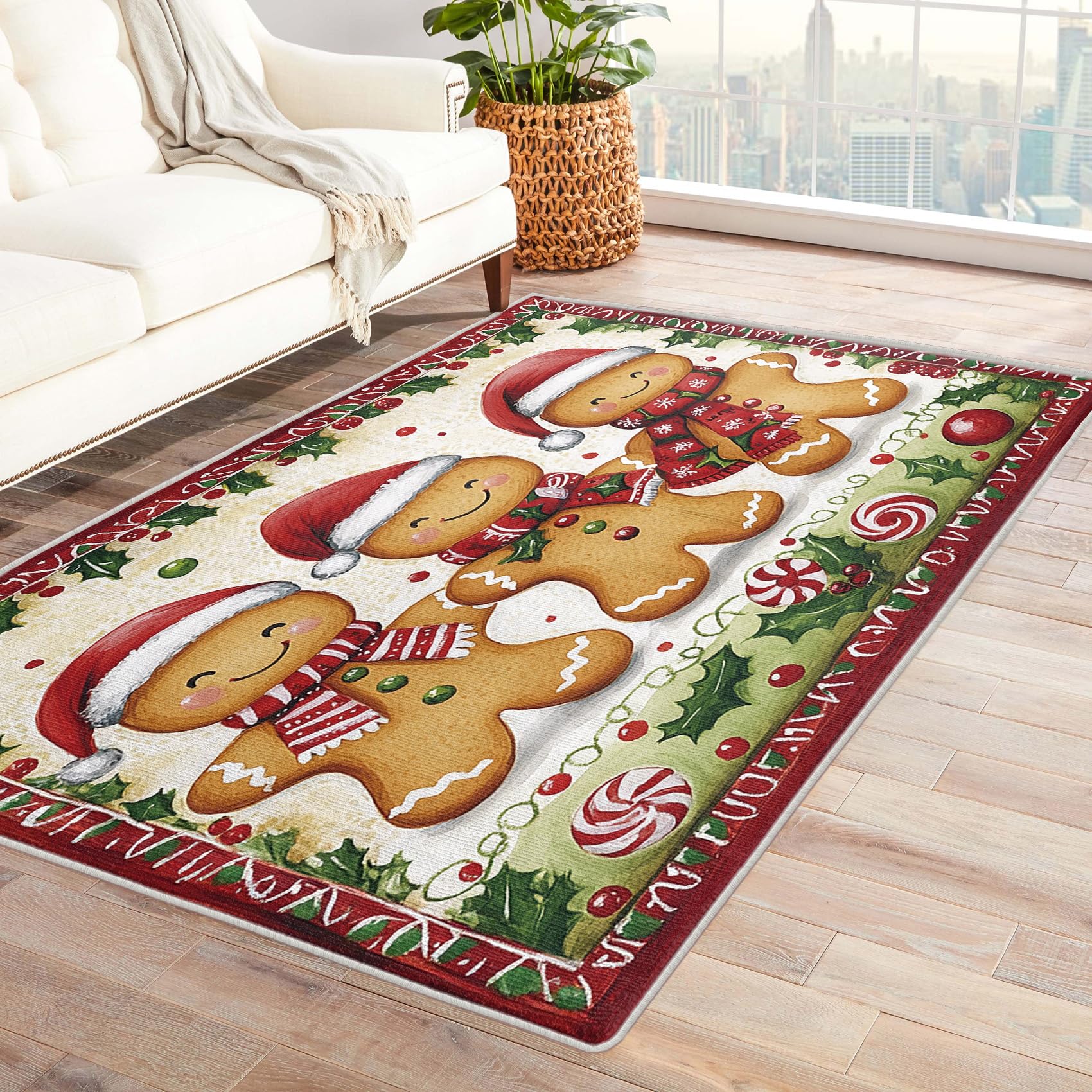 Amazon.com: NejTrenzy Cute Christmas Throw Rug 2x3, Washable ...