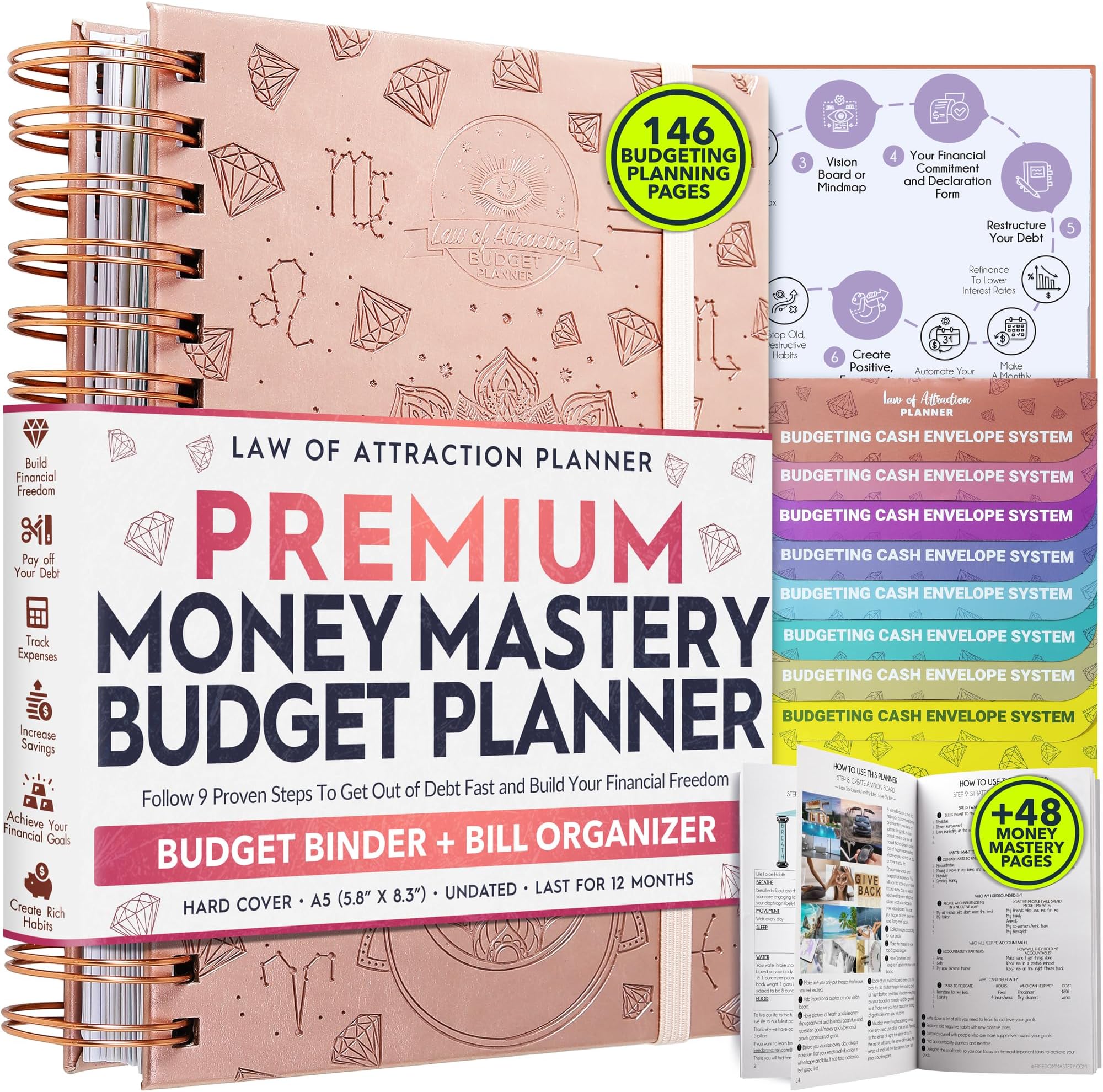 Amazon.com : Budget Planner & Bill Organizer - A 12 Monthly Planner ...