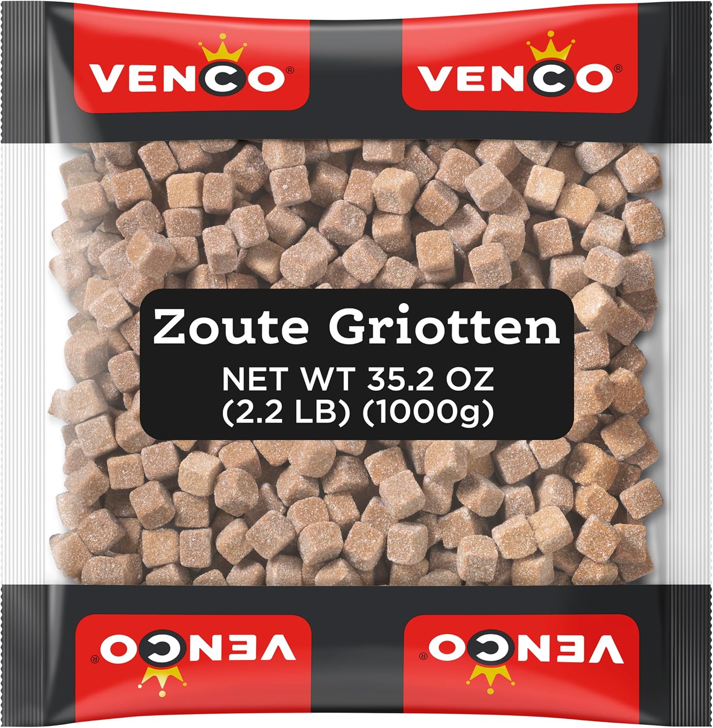 STOCK Venco Licorice Sugar Coated Salmiak Cubes / Zoute Griotten ...
