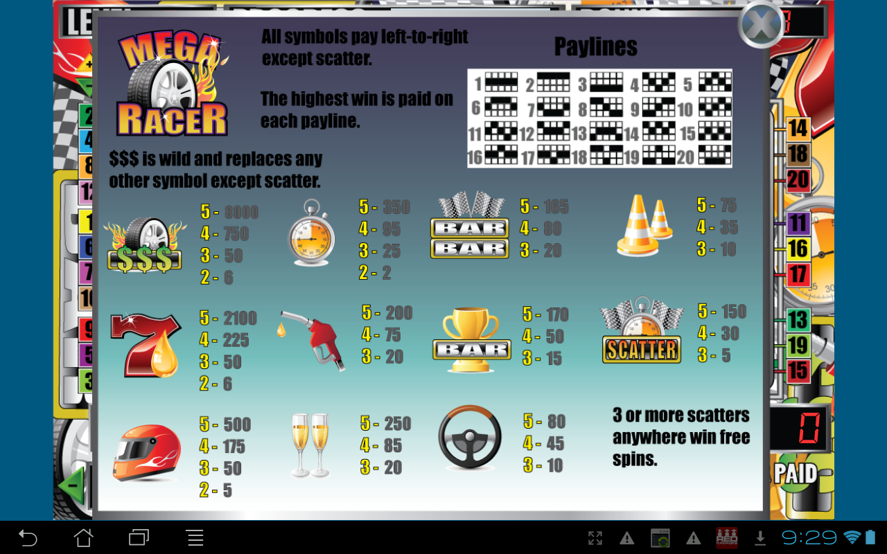 Mega Racer Slot Machine - App on Amazon Appstore