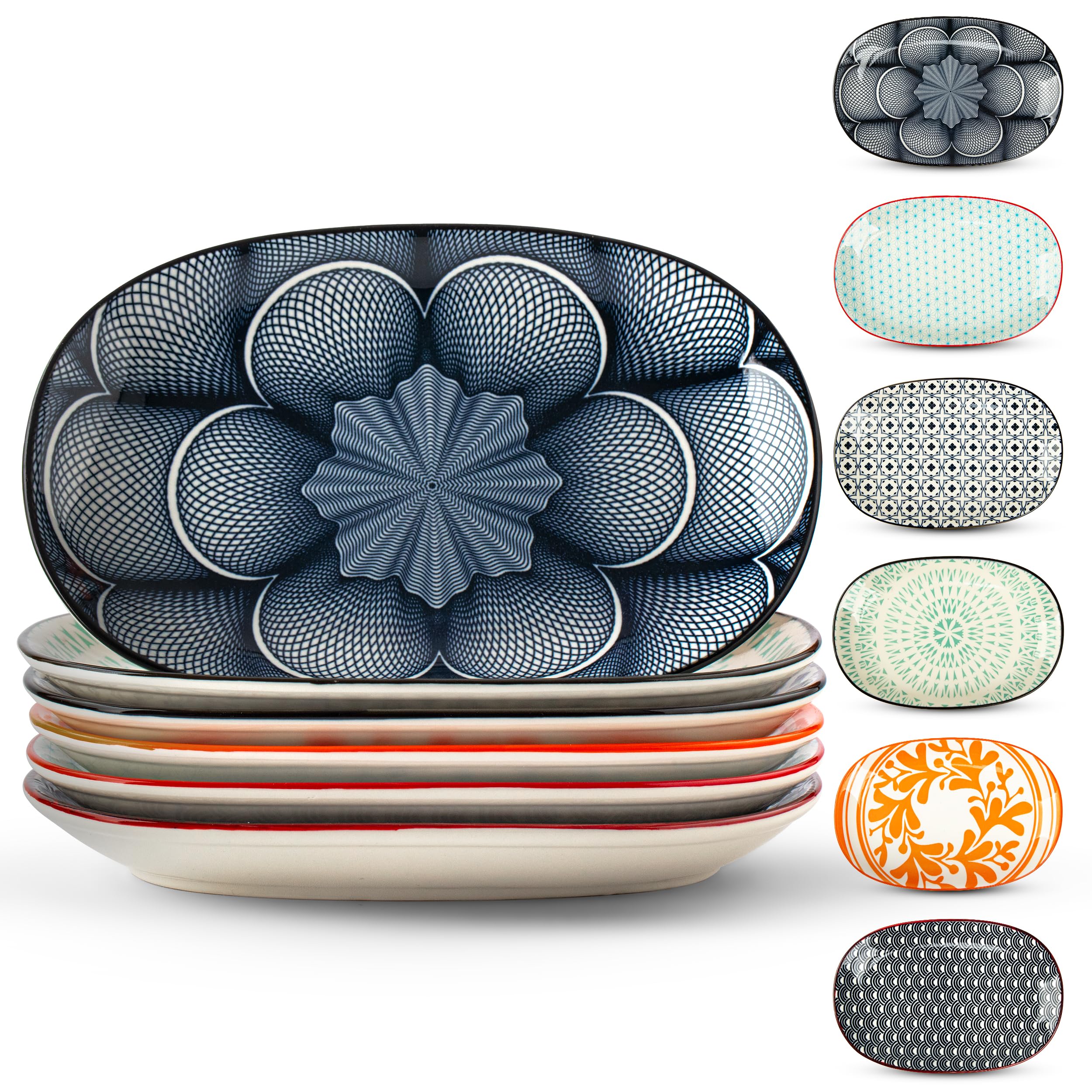 Amazon.com | TOK Serving Platters and Trays - Set of 6 PCS Porcelain ...