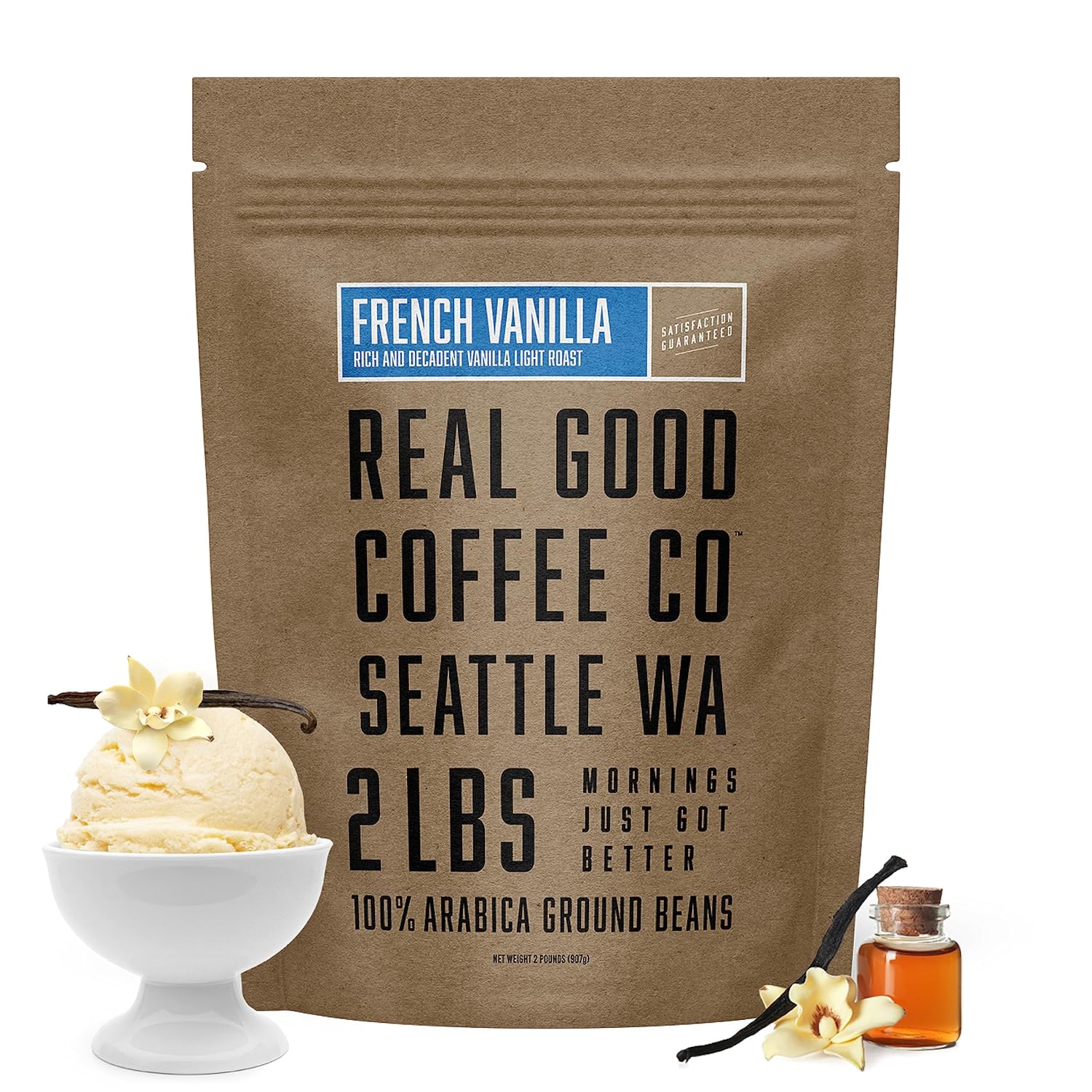 Amazon.com: Real Good Coffee Company - Flavored Ground Coffee - French ...