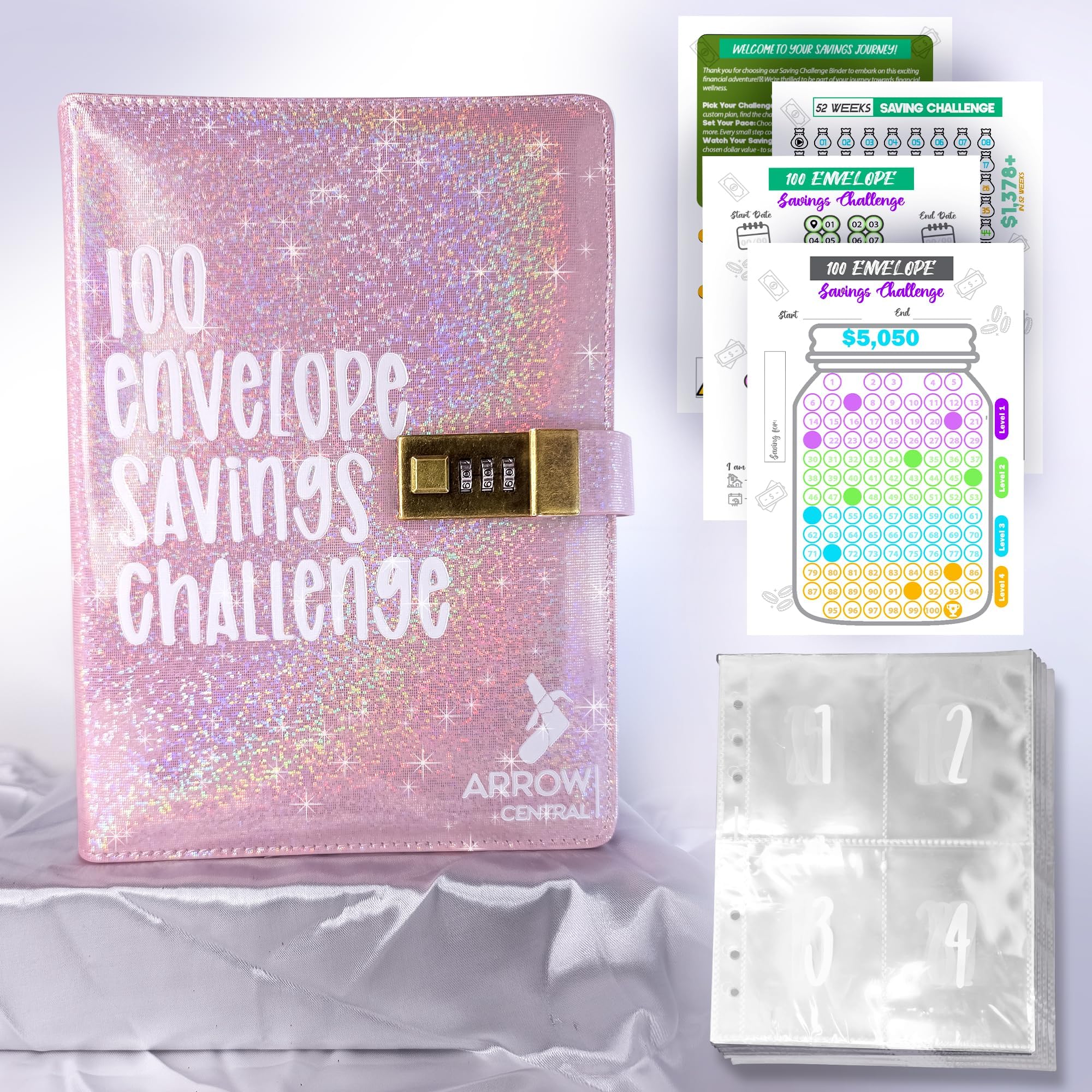 Amazon.com : Arrow Central 100 Envelopes Money Savings Challenge, A5 ...