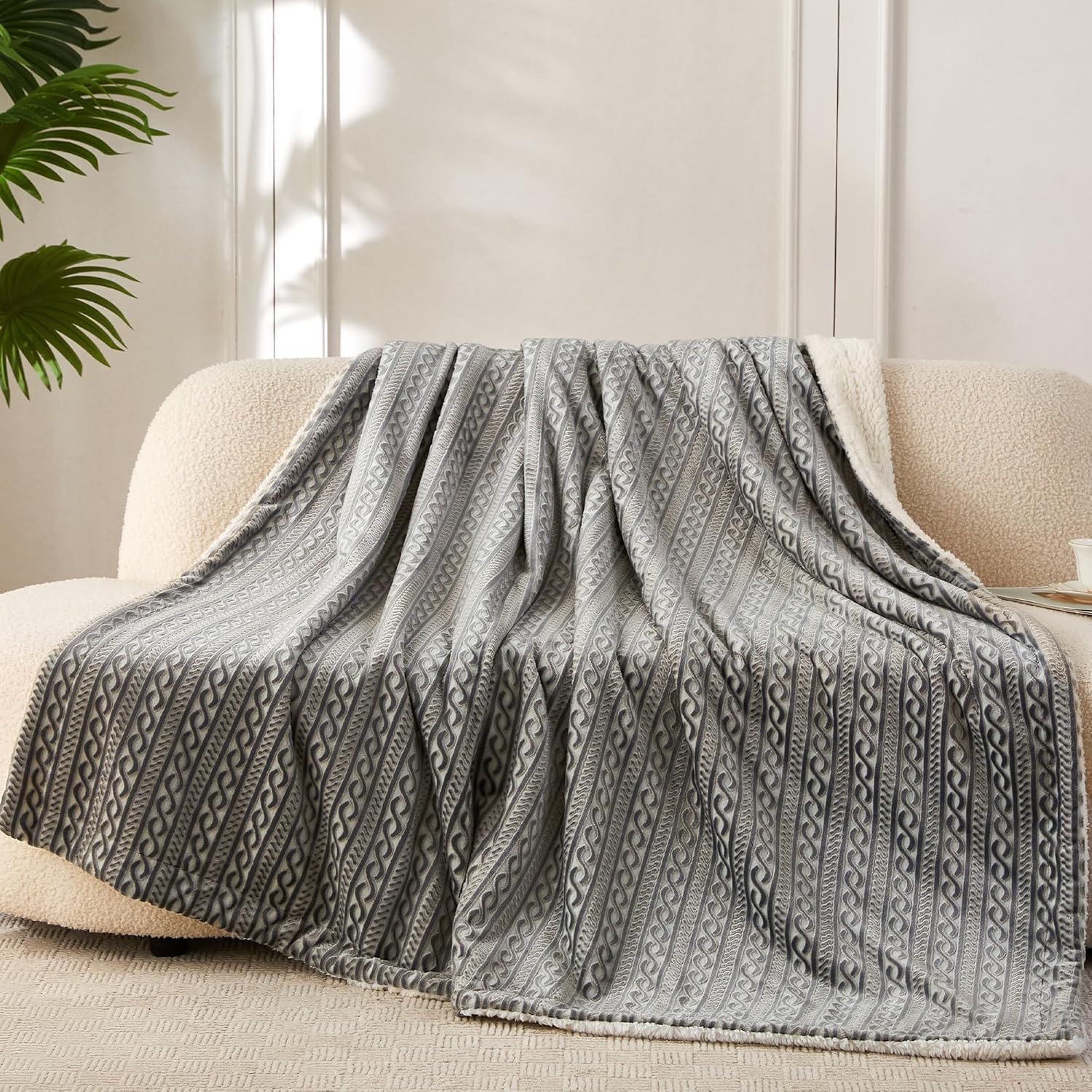 Amazon.com: COOVA Cozy Soft Fleece Throw Blanket - Ultra Soft and Warm ...