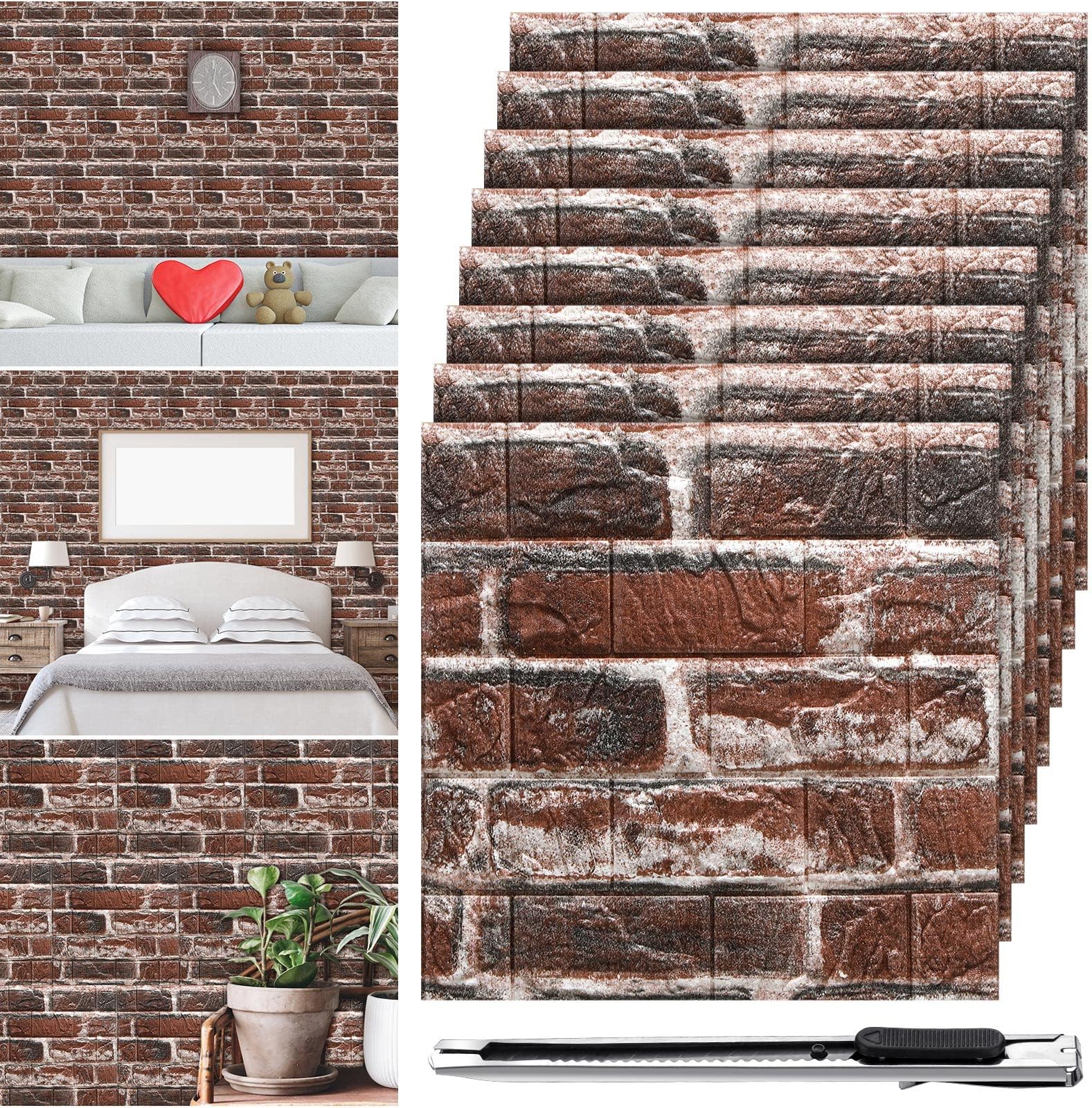 Amazon.com: Tinlade 30 Pcs 28.81 Sq ft 3D Wall Panels Peel and Stick ...