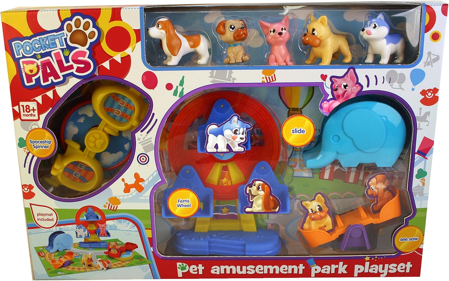 Amazon.com: Pocket Pals 62094 Pet Amusement Park playset : Toys & Games