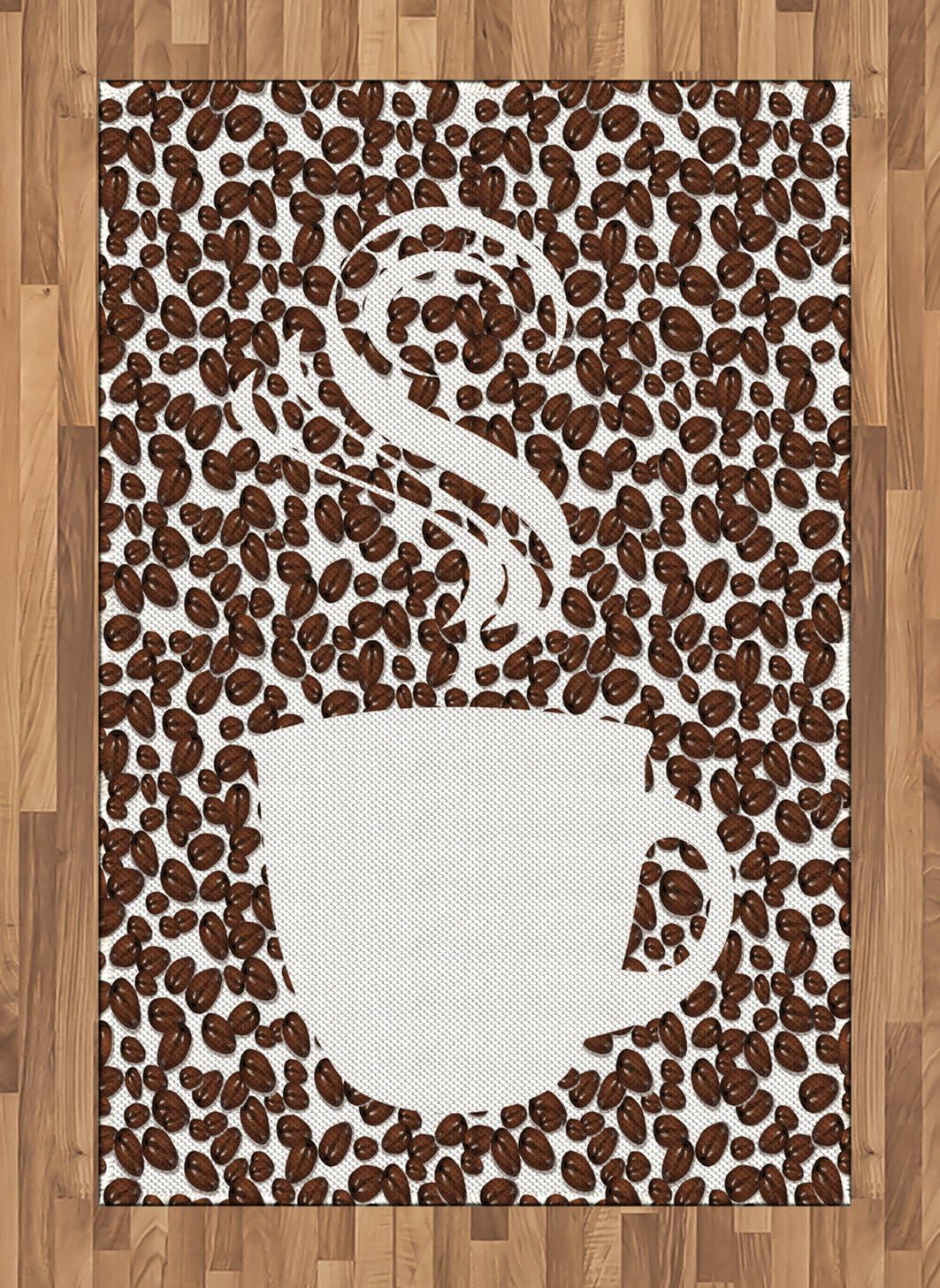 Amazon.com: Ambesonne Coffee Area Rug, Piping Hot Java Cup Silhouette ...