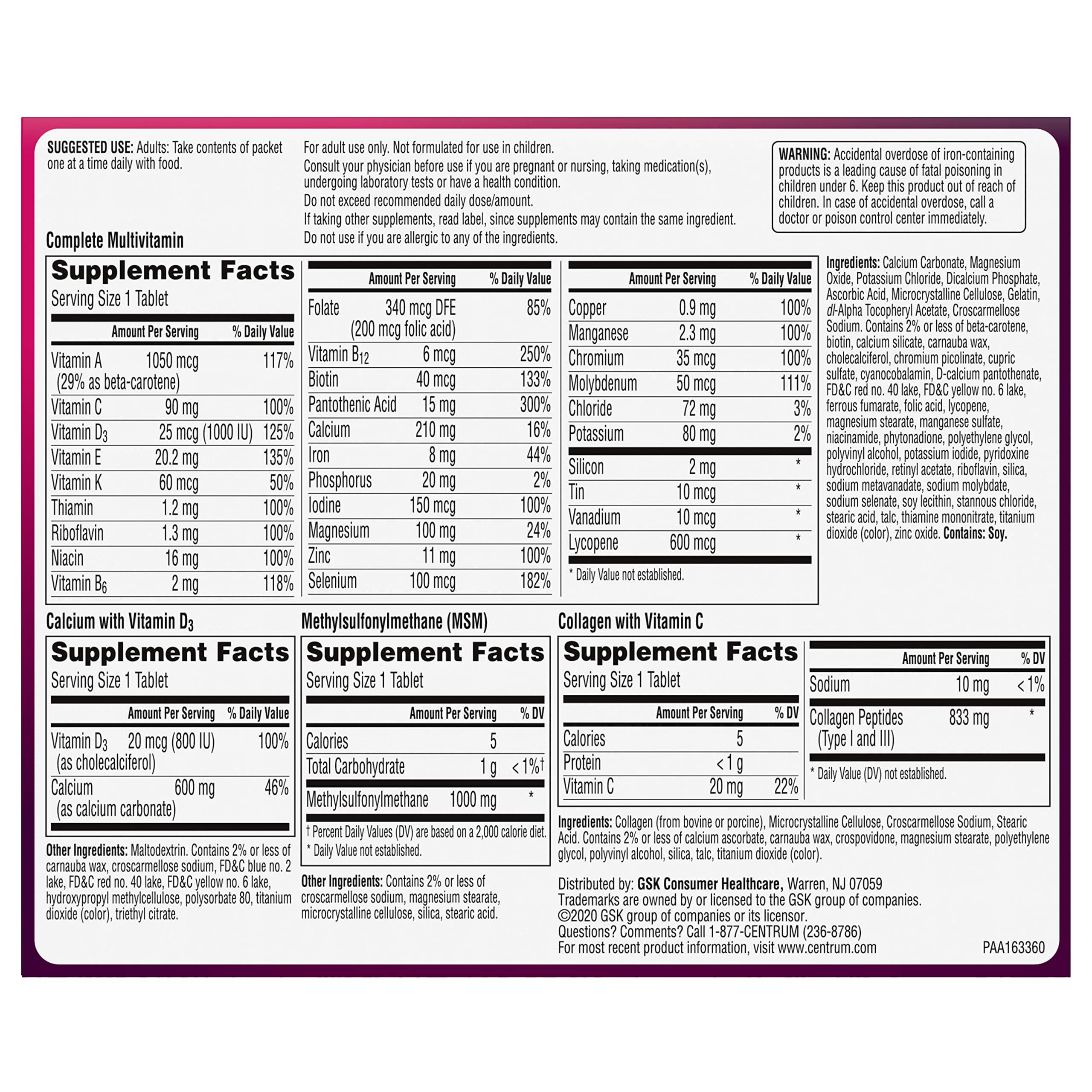 Centrum Wellness Packs Daily...B08XT1B5D3 | Encarguelo.com