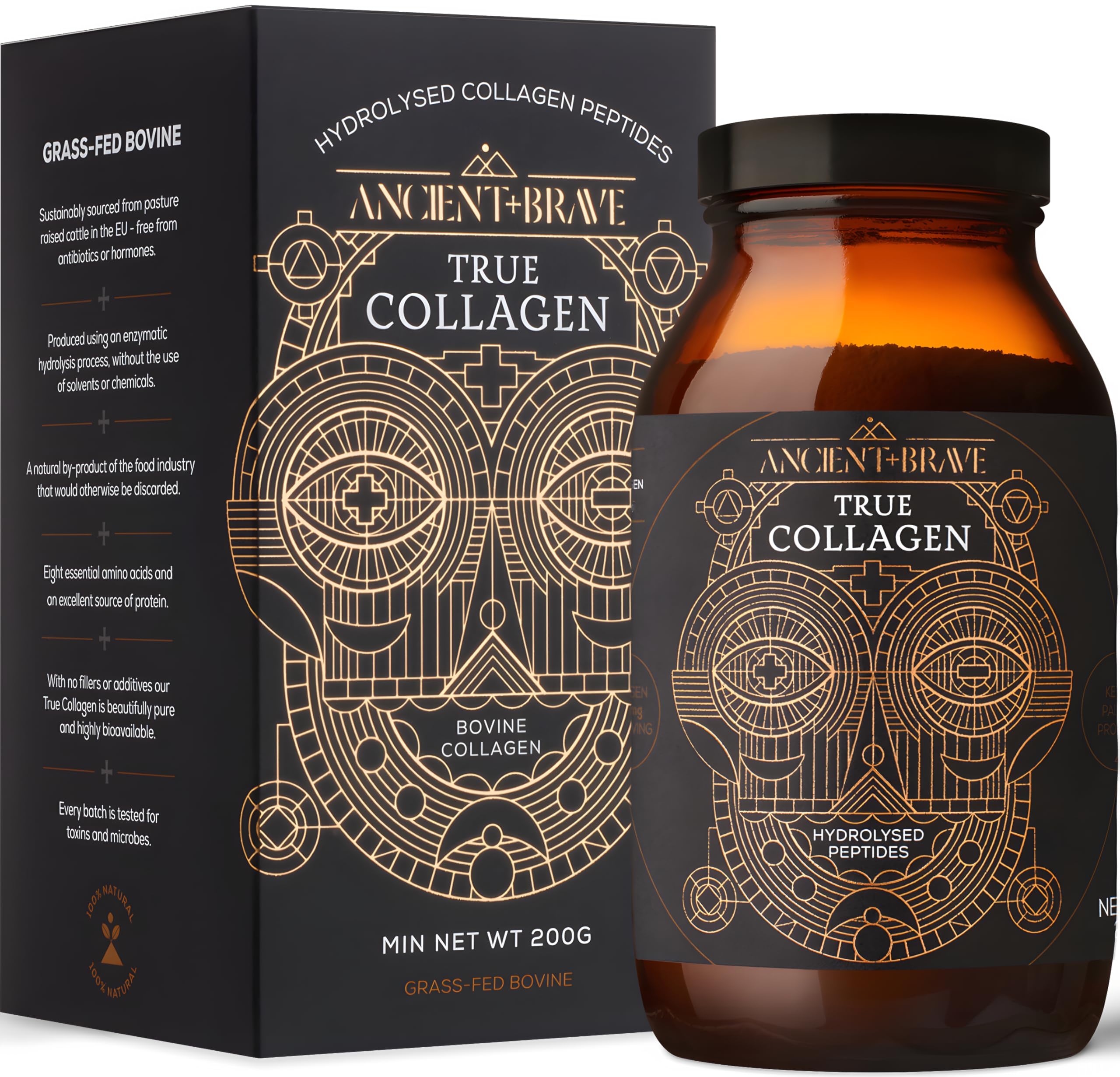 Ancient + Brave True Collagen 200g - Grass-Fed Bovine Collagen Powder ...