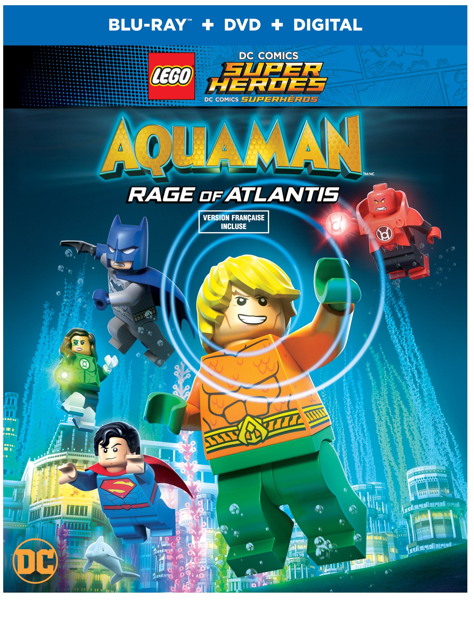 LEGO DC Super Heroes: Aquaman: Rage of Atlantis (BIL/DVD/BD/UV) [Blu ...