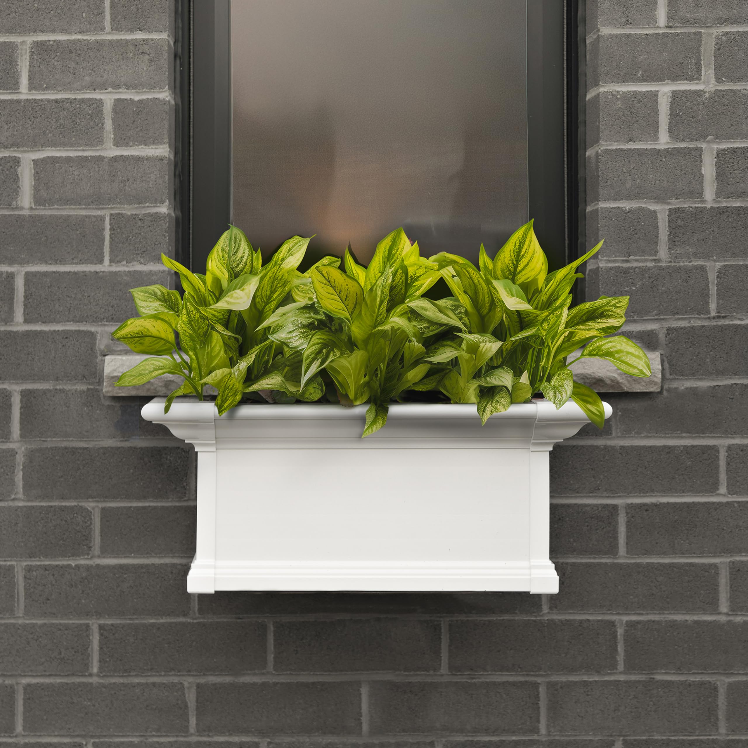 White Vinyl Window Box Planter New Flower Boxes Outside Our Kitchen