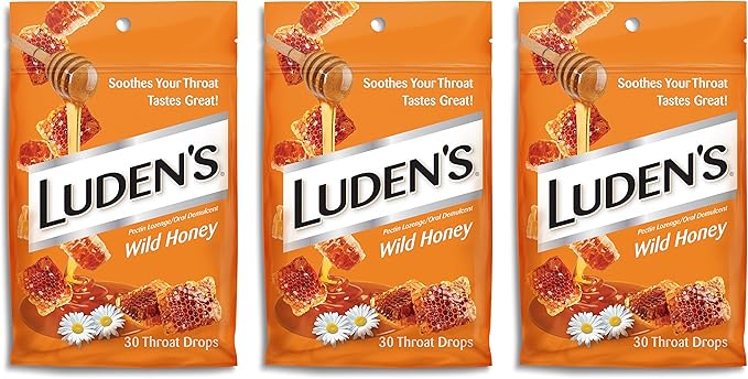 Amazon.com: Luden's Wild Honey Cough Throat Drops | Pectin Lozenge/Oral ...