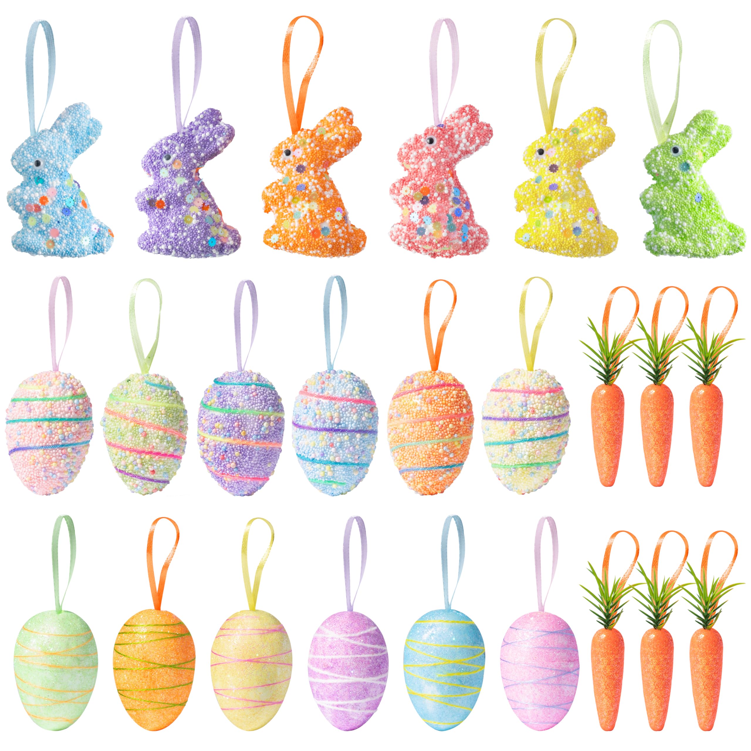 Amazon.com: WATINC 24pcs Easter Tree Hanging Ornament Decoration ...