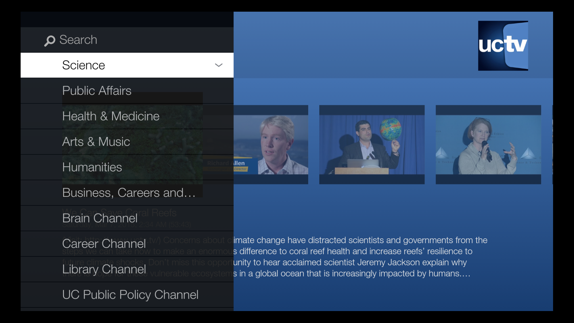 UCTV: University of California Television - App on Amazon Appstore