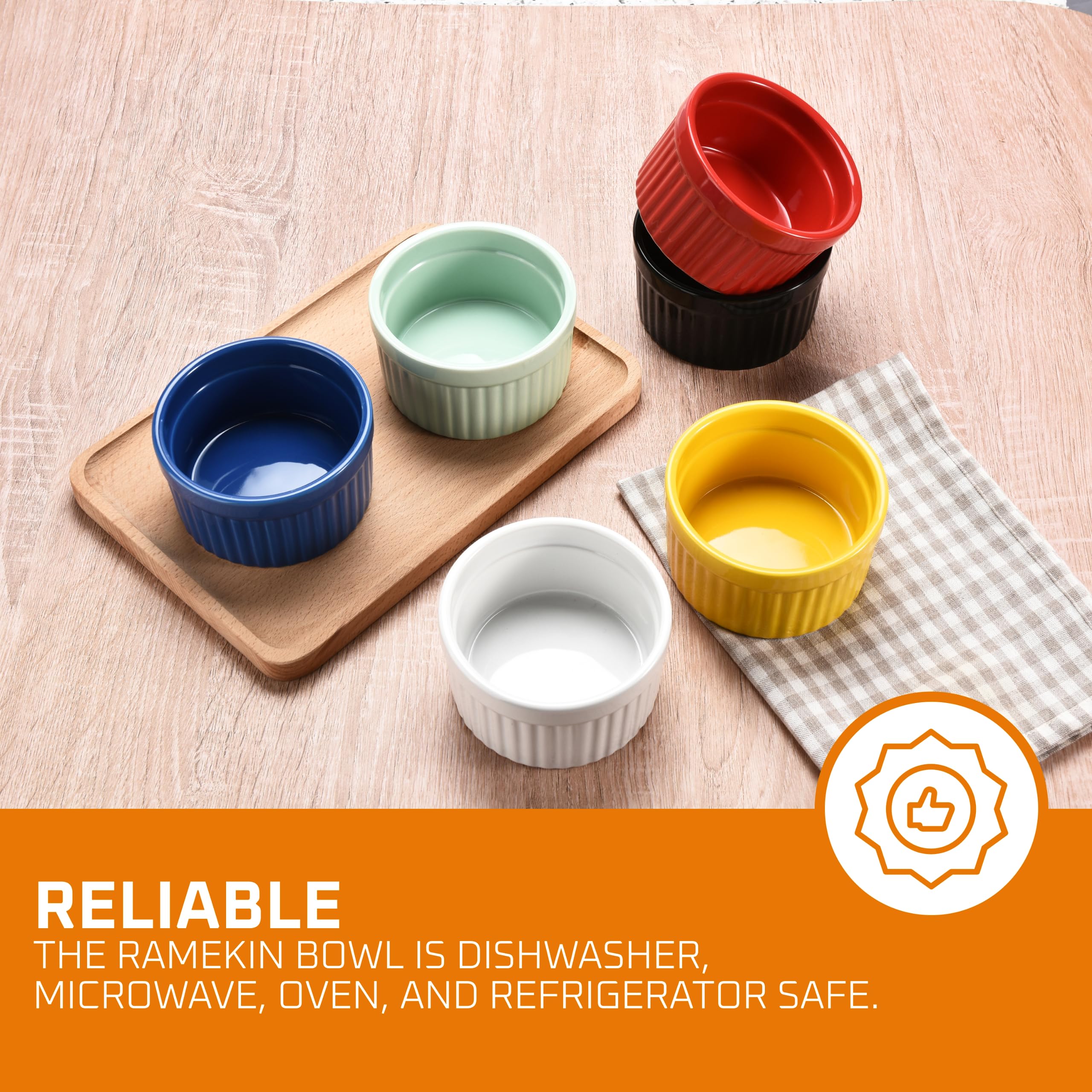 Snapklik.com : 8oz Crème Brûlée Ramekins - Oven Safe, Oval Tart Pan ...