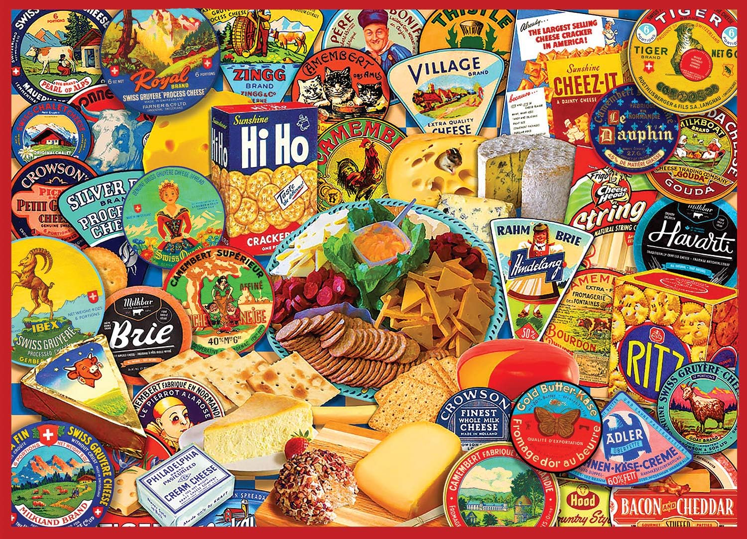 Amazon.com: Cheese & Crackers 1000-Piece Puzzle : Lewis T. Johnson ...