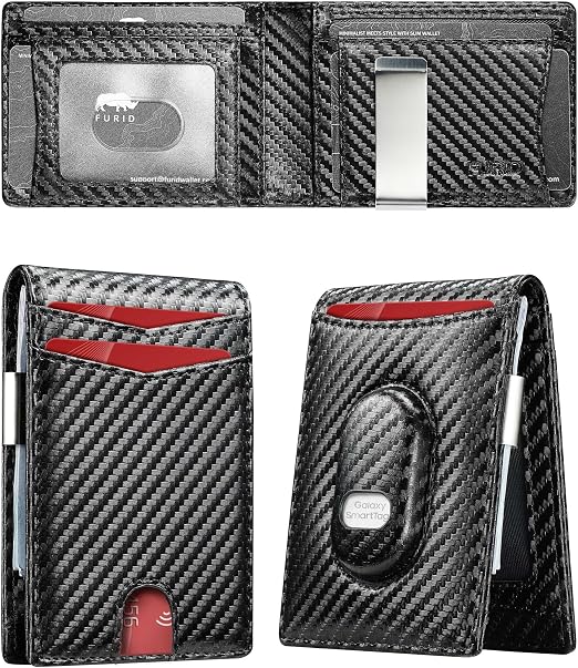 Amazon.com: furid Mens Wallet for Samsung Galaxy SmartTag2: Slim ...
