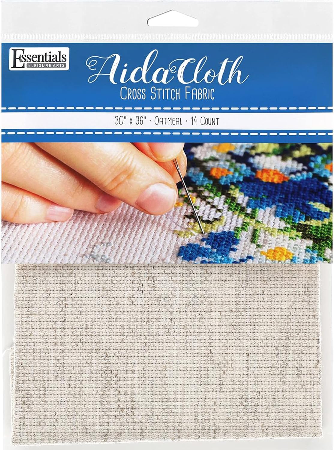 Amazon.com: Essentials By Leisure Arts Aida Cloth, 14 Count, Oatmeal ...
