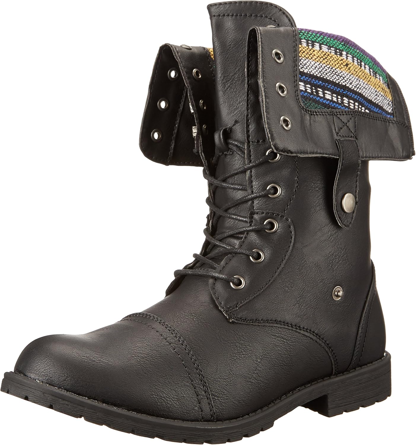Vybe Bunker Botas de combate para mujer, Negro, 6 US : Amazon.com.mx ...