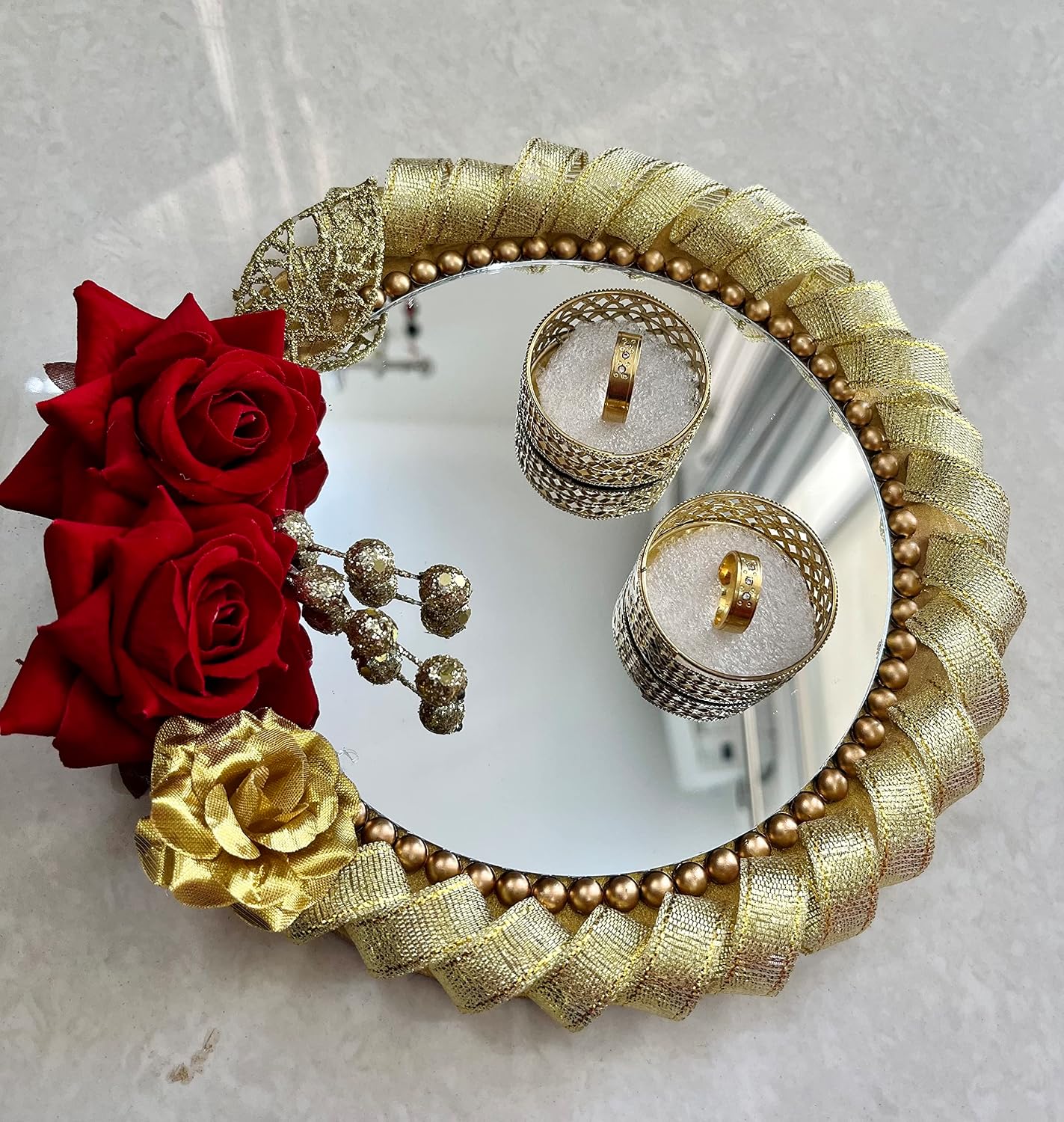 Buy Creative Handicraft Engagement Ring Platter,Ring Platter ...