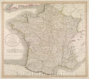 Amazon.com: Map - A New Map of France Agreeable to its Divisions into ...