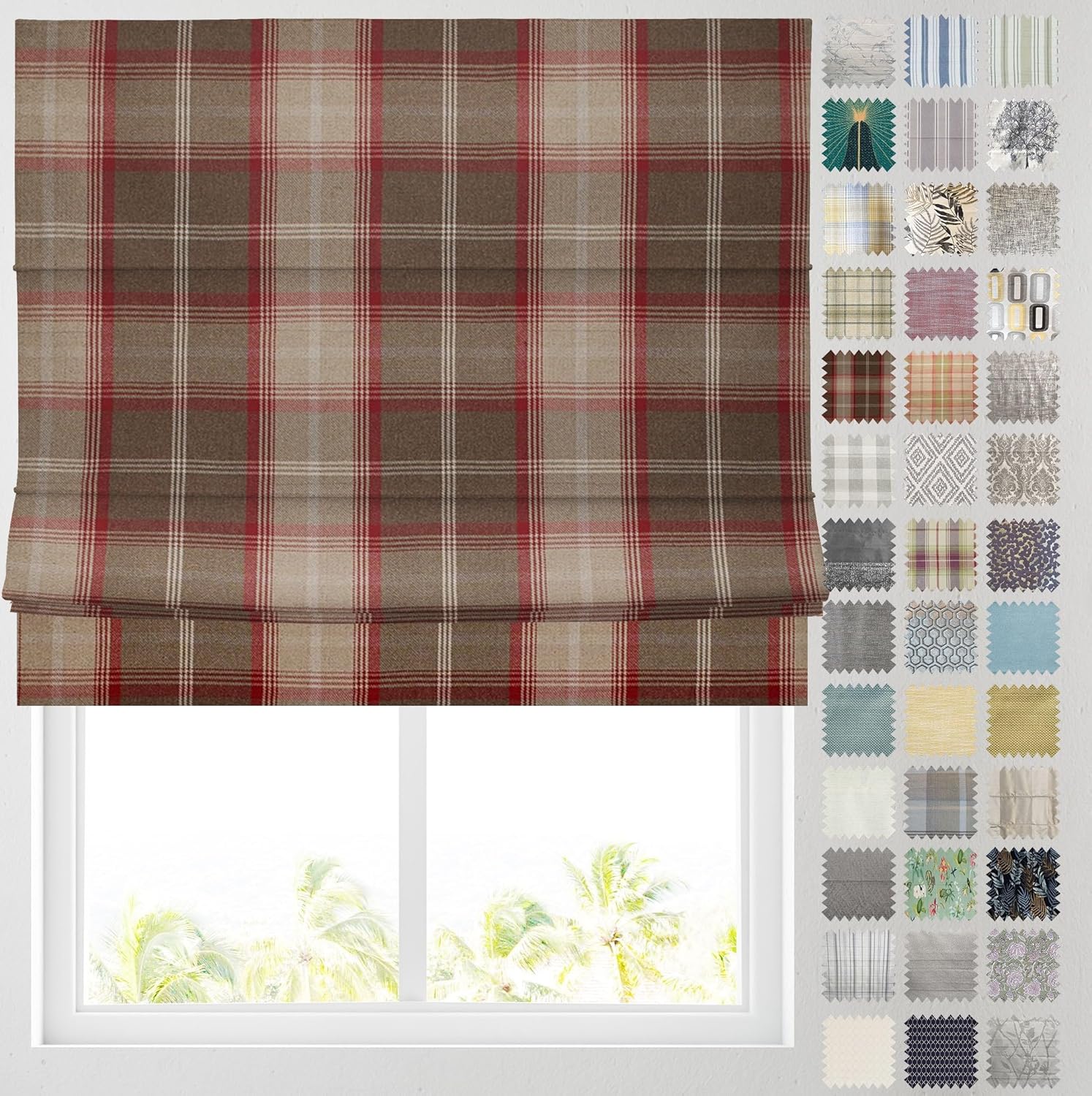 Barnes Blinds - Patterned Roman Blinds, Fully Lined, Custom Sizing ...