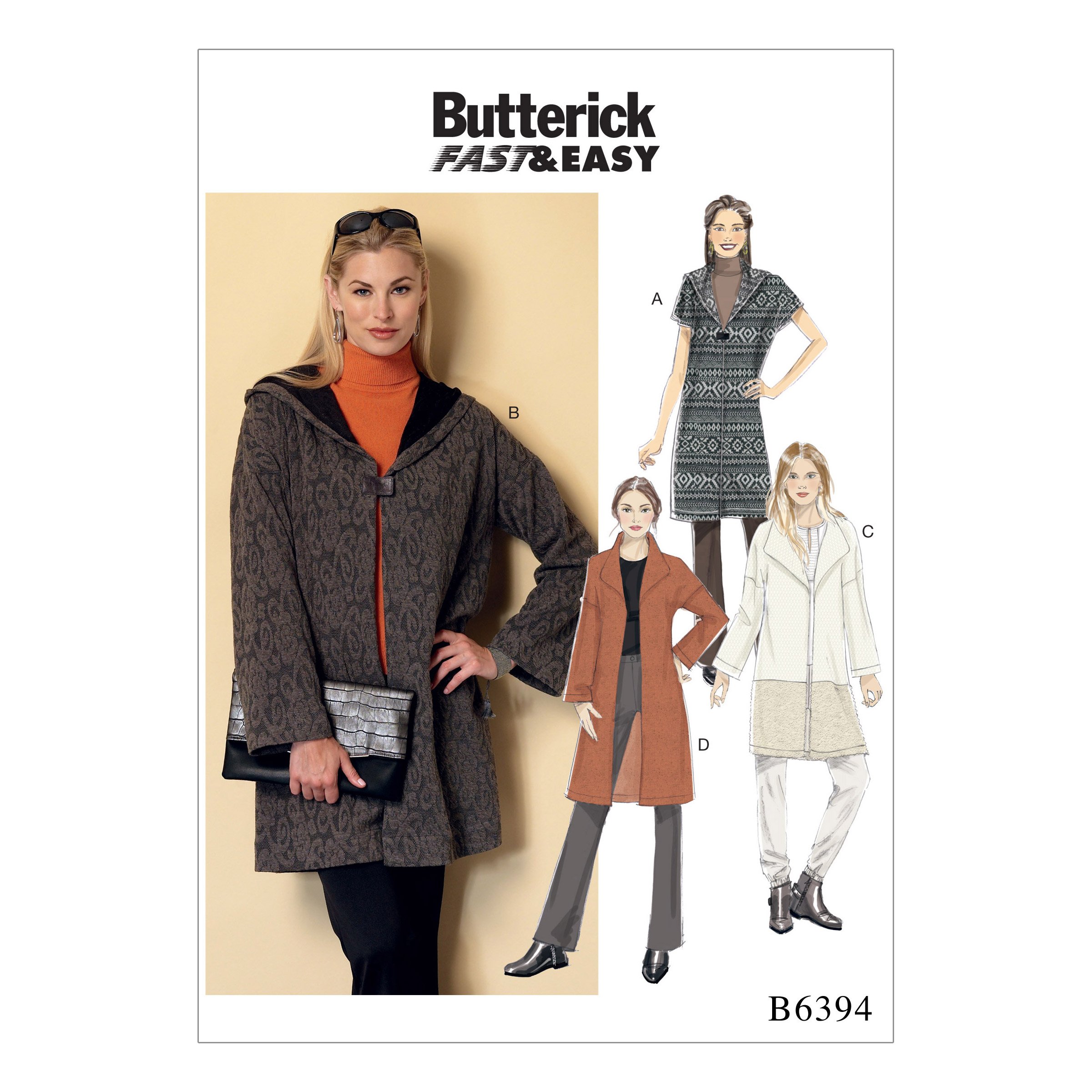 Amazon.com: Butterick Patterns Misses' Shawl Collar Coats, Y (XSM-SML-MED)