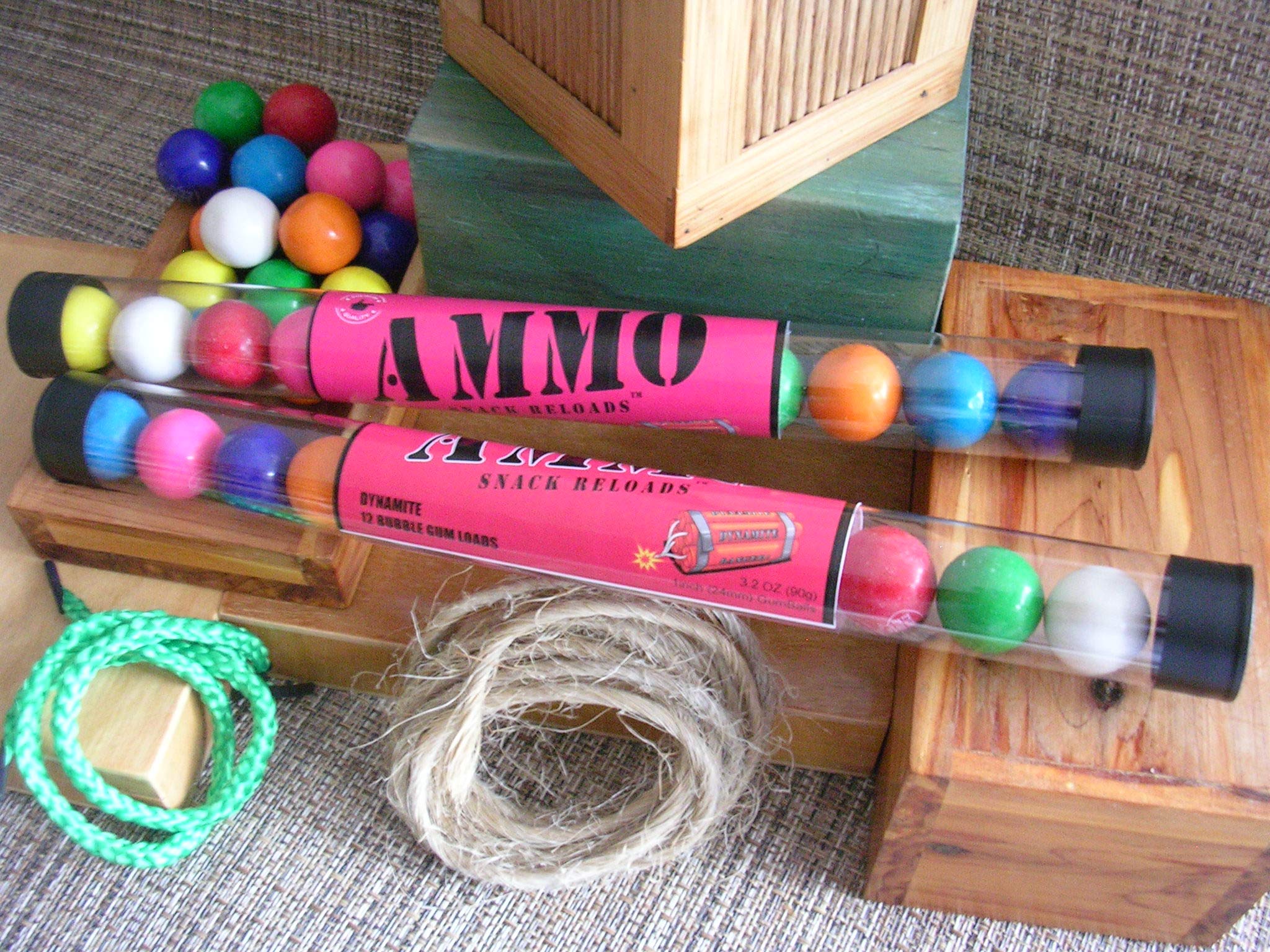Amazon.com : AMMO® Snack Reloads Dynamite Gumball Sticks Assorted ...