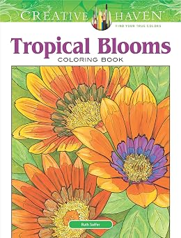 Amazon.com: Creative Haven Tropical Blooms Coloring Book: Relax & Find ...