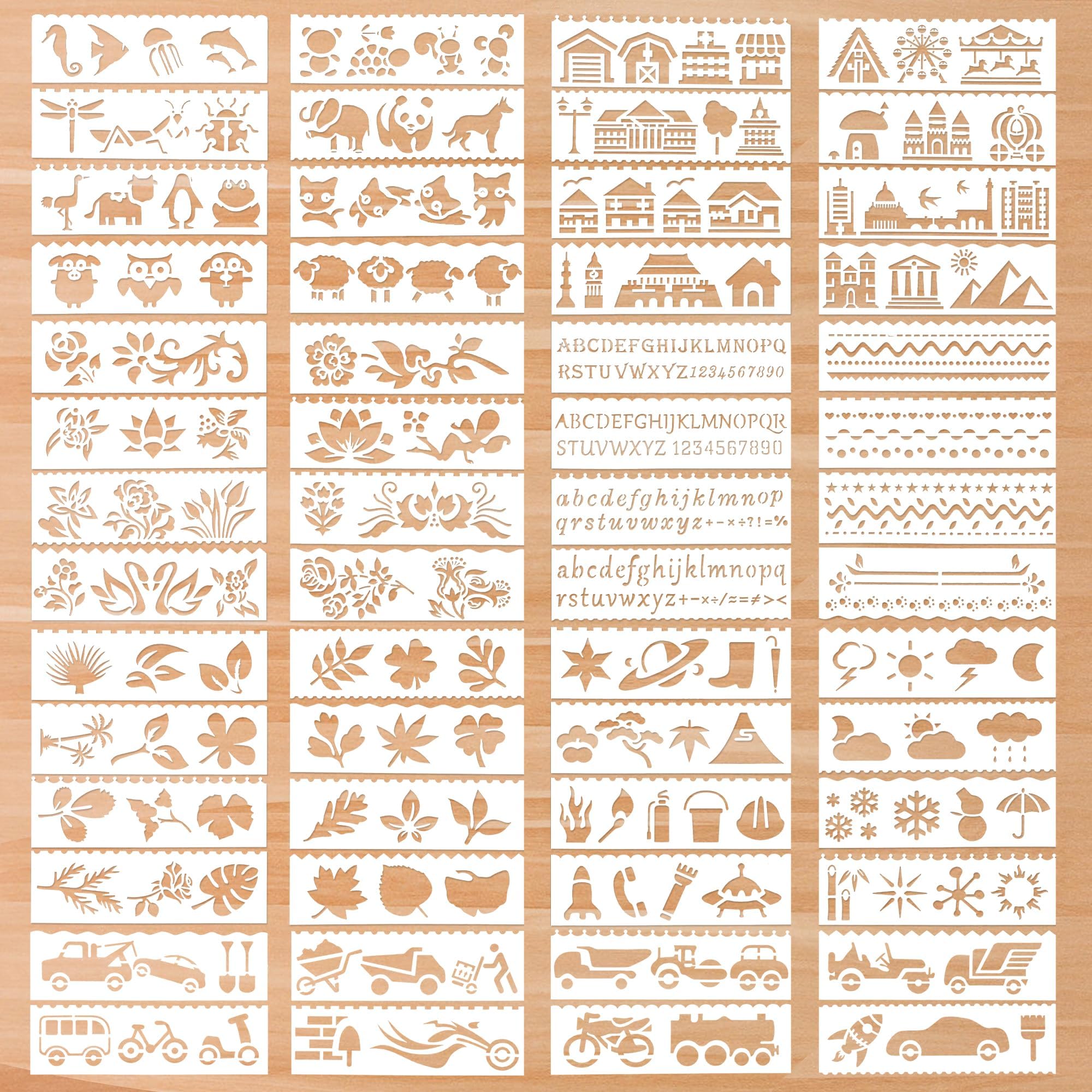 Newellsail Pochoirs à Dessin pour Enfants 7 Styles Modèles de Dessin ...