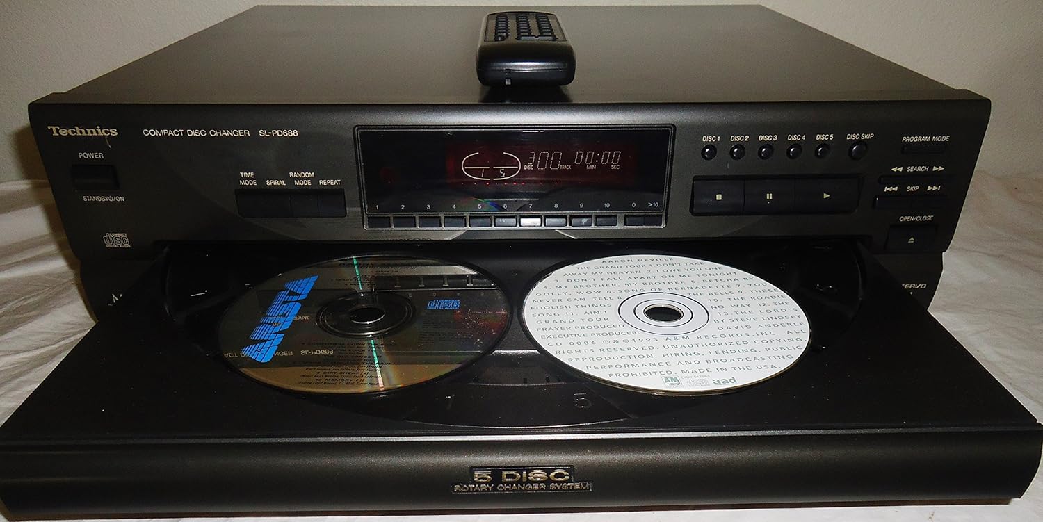 Amazon.com: Technics SL-PD688 5 DISC ROTARY CHANGER SYSTEM BLACK ...