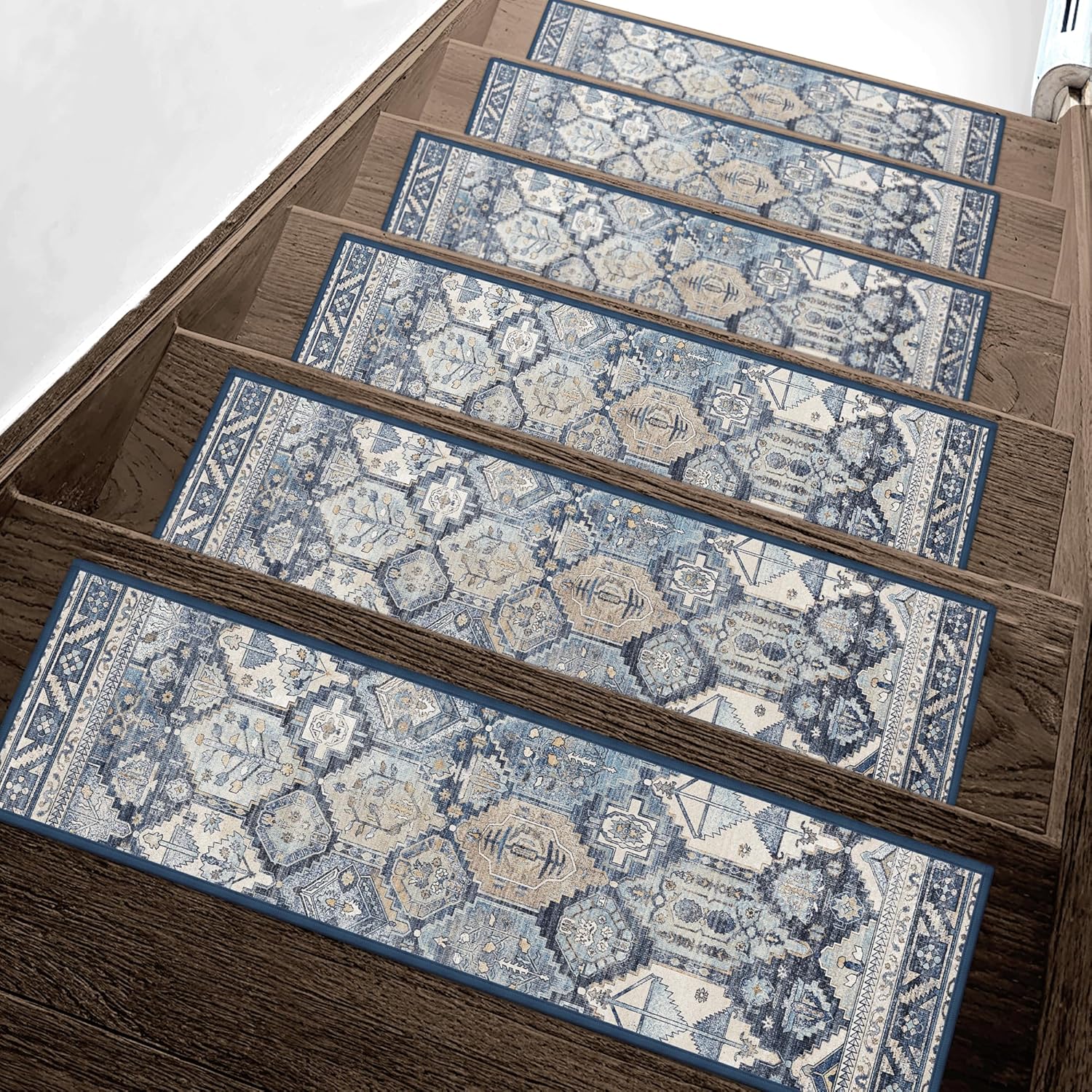 sarben Carpet Stair Treads Non Slip 15PCS, 8" X 30" Edging Stair Runner ...