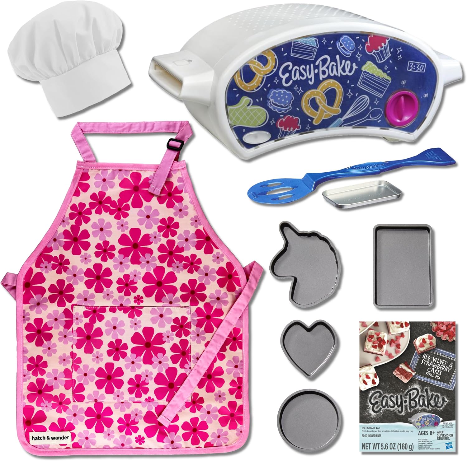 Amazon.com: Kids Baking Set Bundle | Easy Bake Oven Accessories - 4 Pan ...