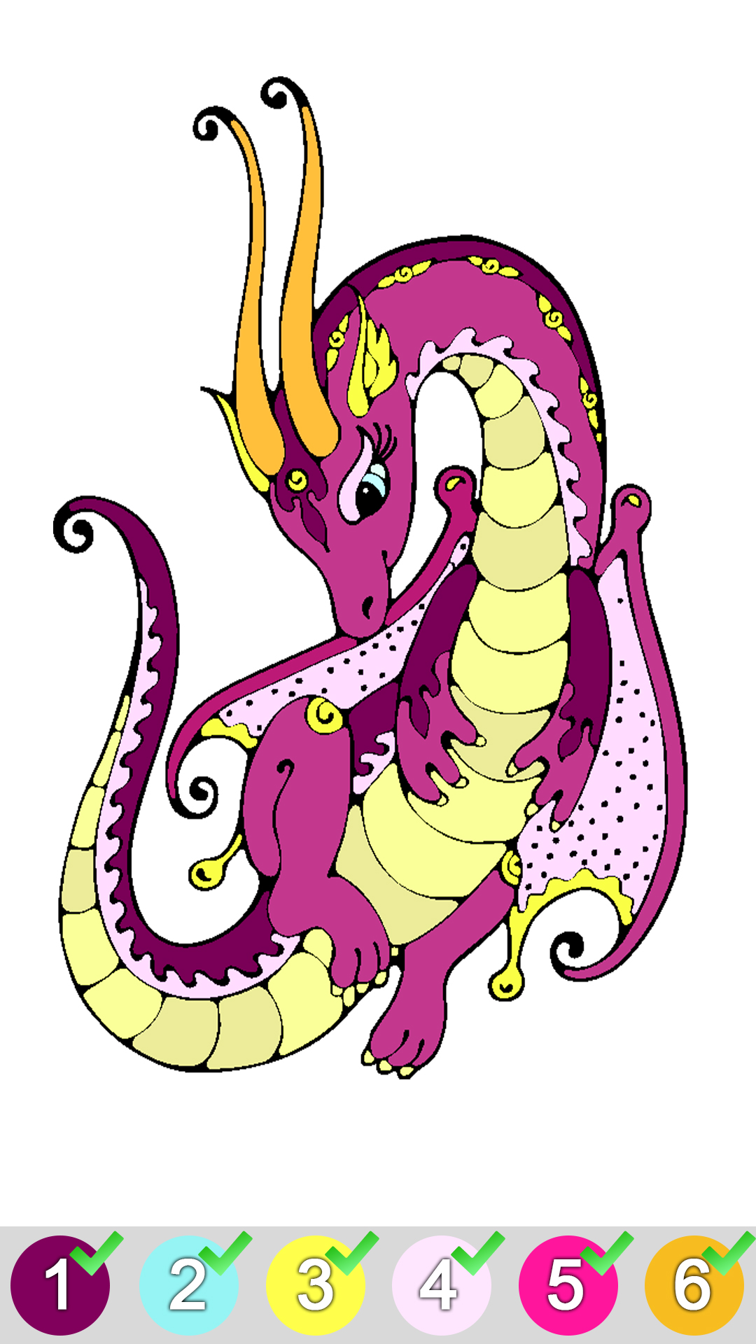 Dragons Paint By Number - Animals Coloring Book: Coloring Book Pages ...