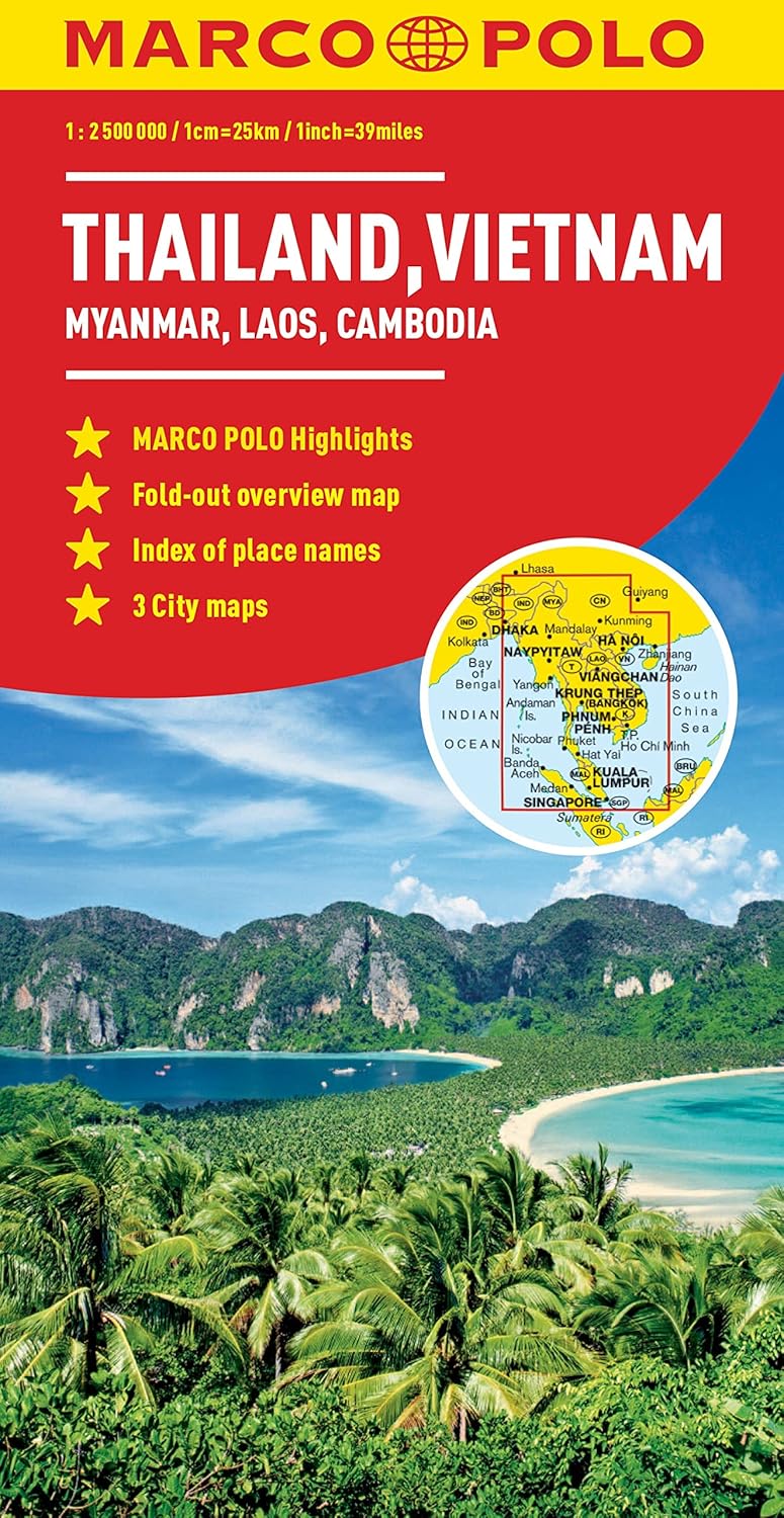 Marco Polo Thailand, Vietnam, Laos, Cambodia (Marco Polo Maps) : Marco ...