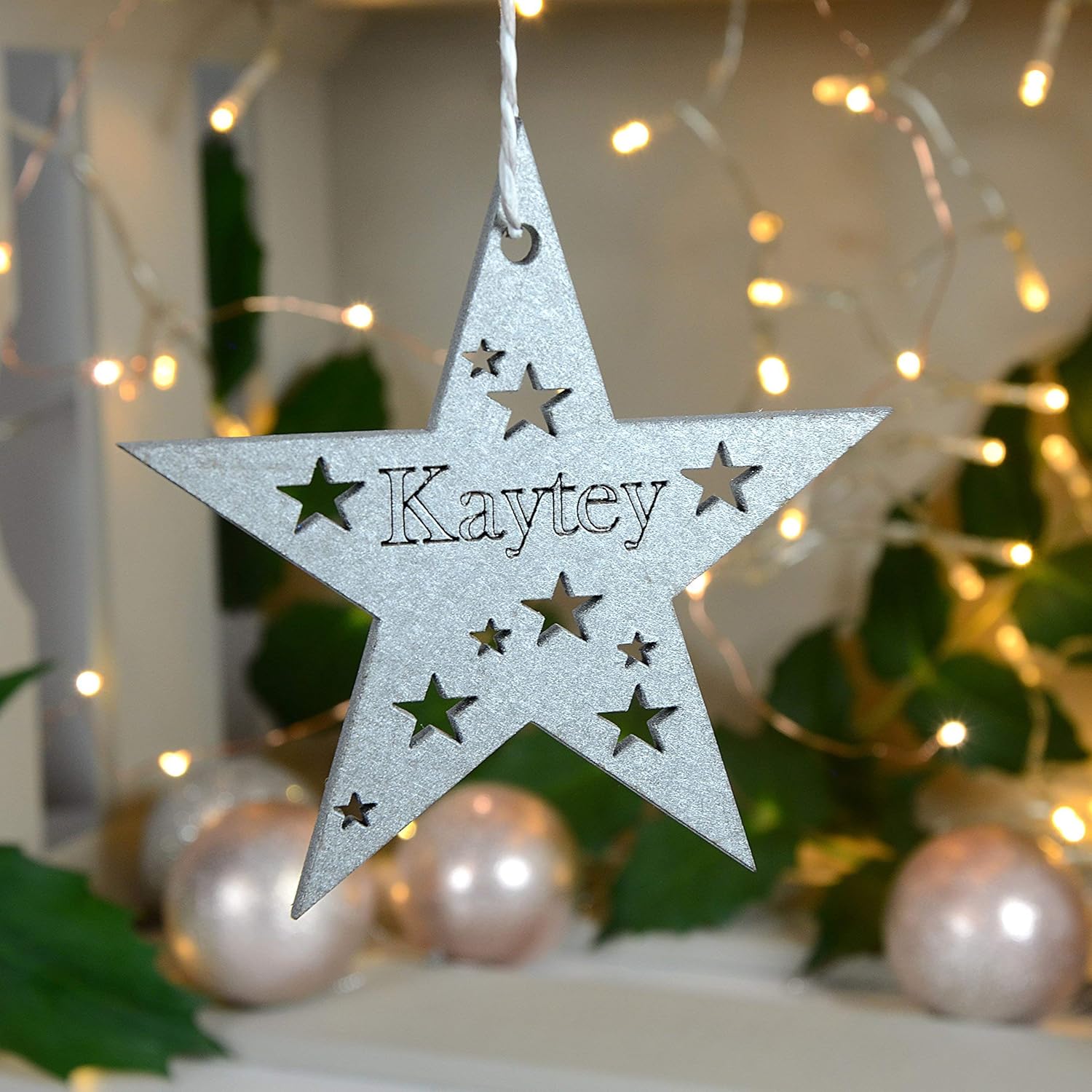 Personalised Star Bauble, Christmas Personalised Bauble, Christmas Star ...