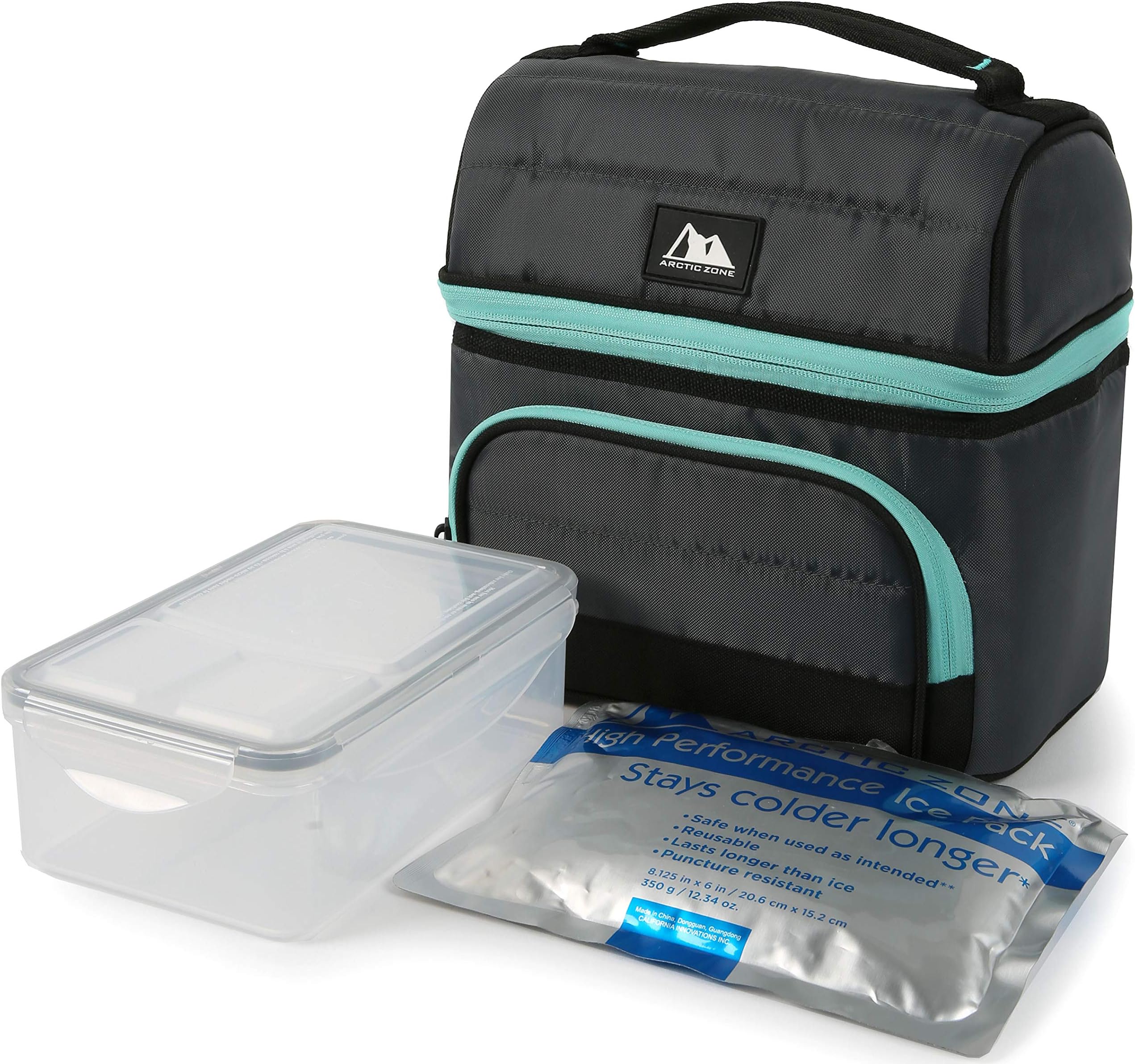 Amazon.com: Arctic Zone Ultra Lunch Box, Expandable, Black/Gray: Home ...